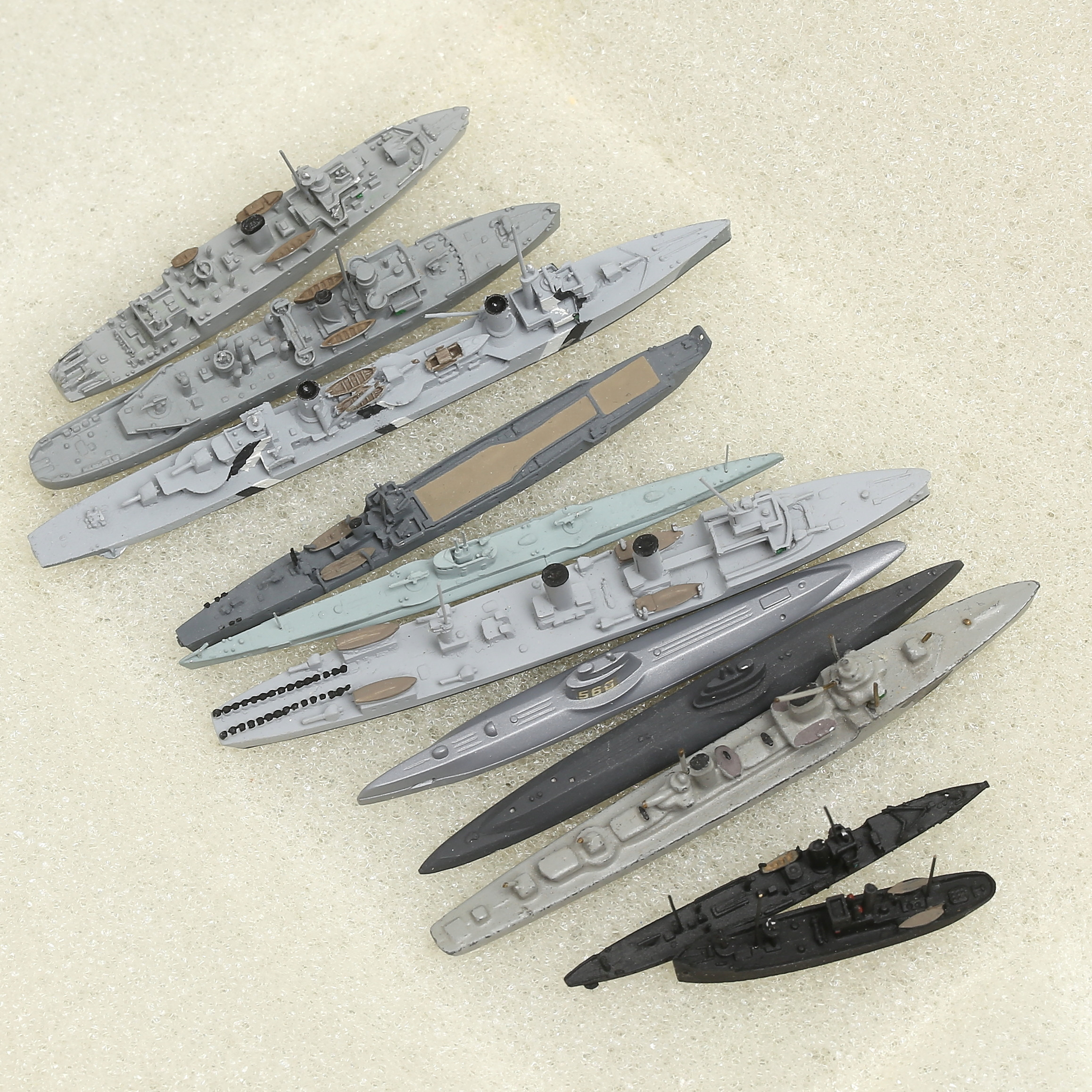 Images for 2456031. SHIP MODELS, waterline models, 11 pcs, metal ...