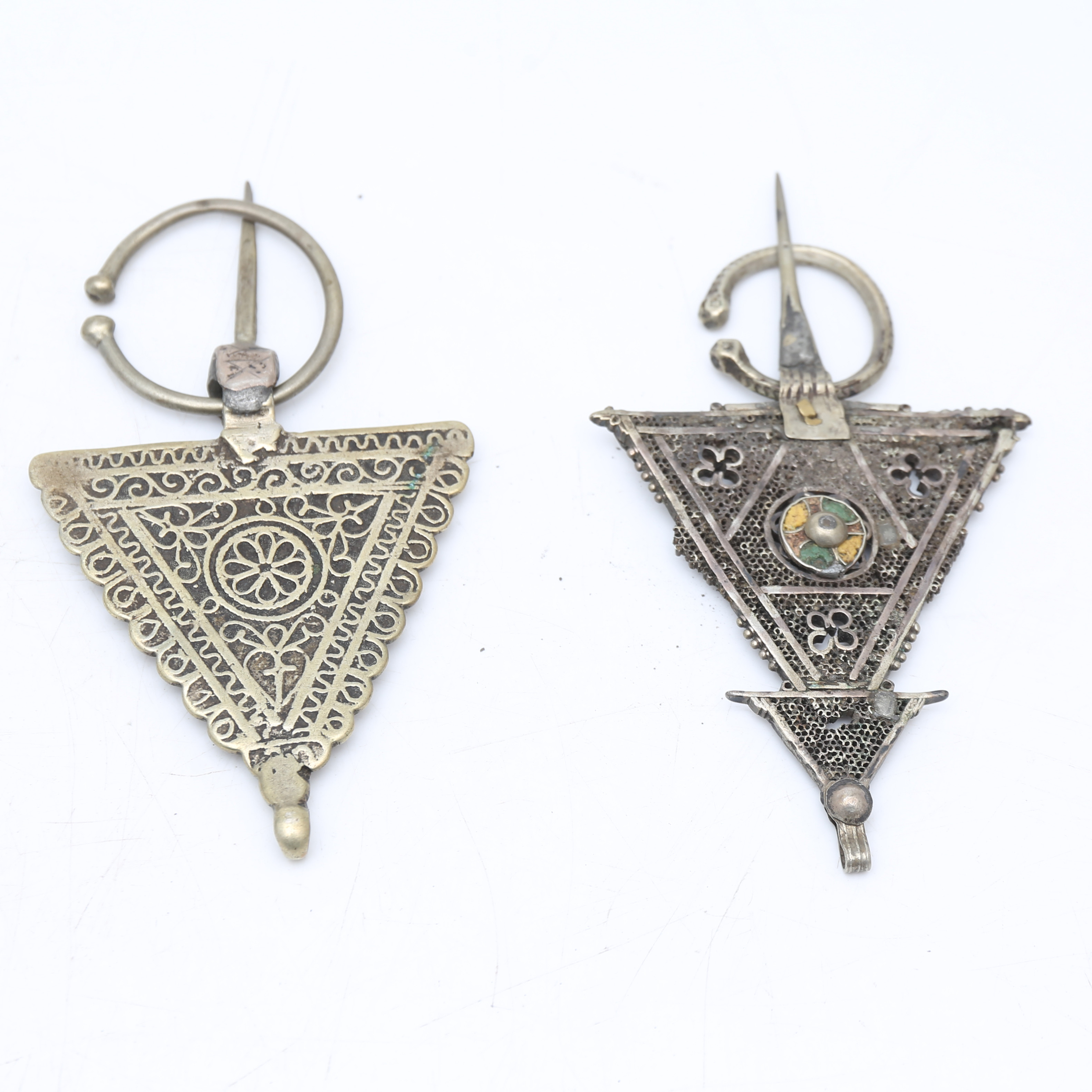 Images for 2460347. Five Moroccan fibulae in enameled silver and metal ...