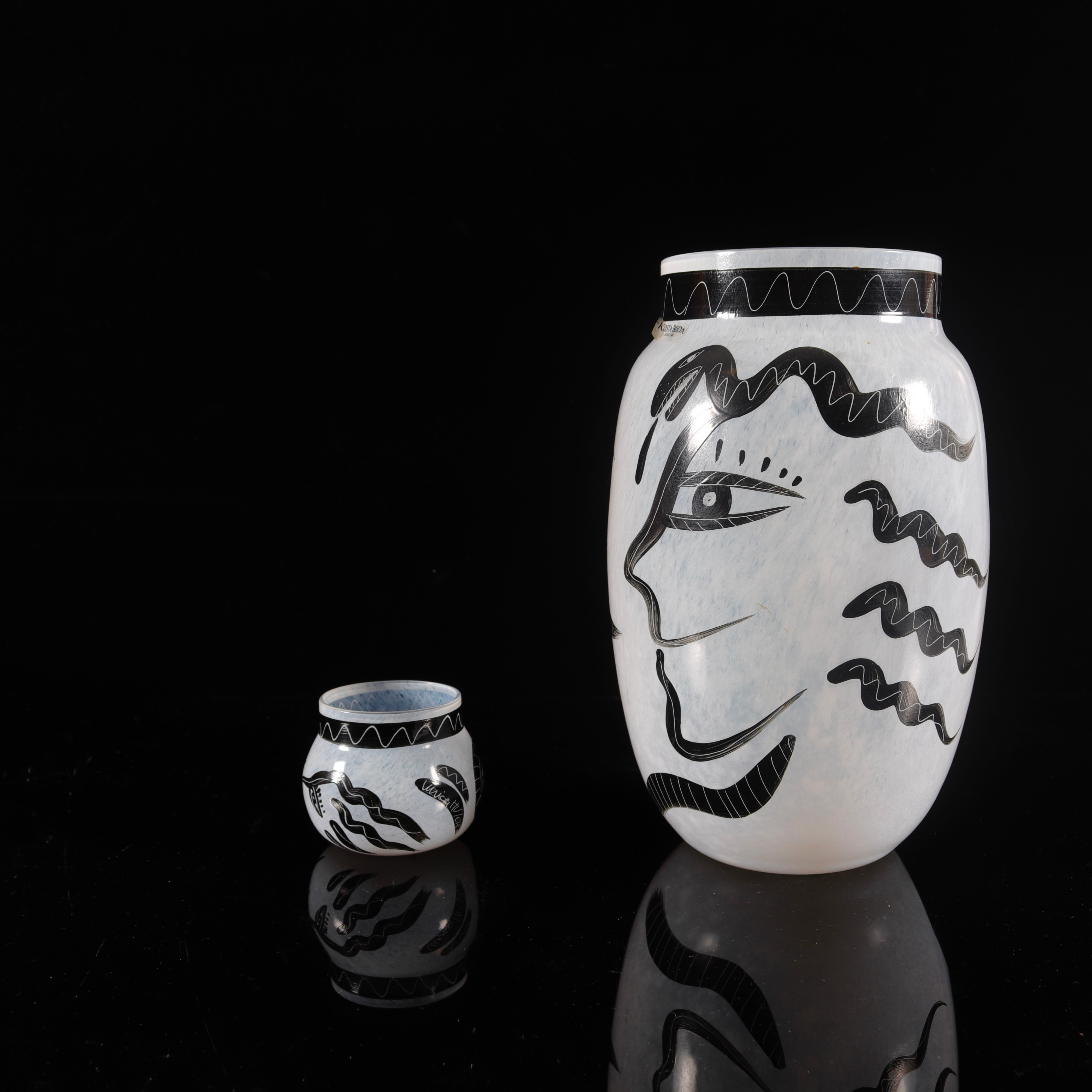 Images for 2461479. BOWL AND VASE, glass, Ulrika Hydman Vallien, Kosta ...