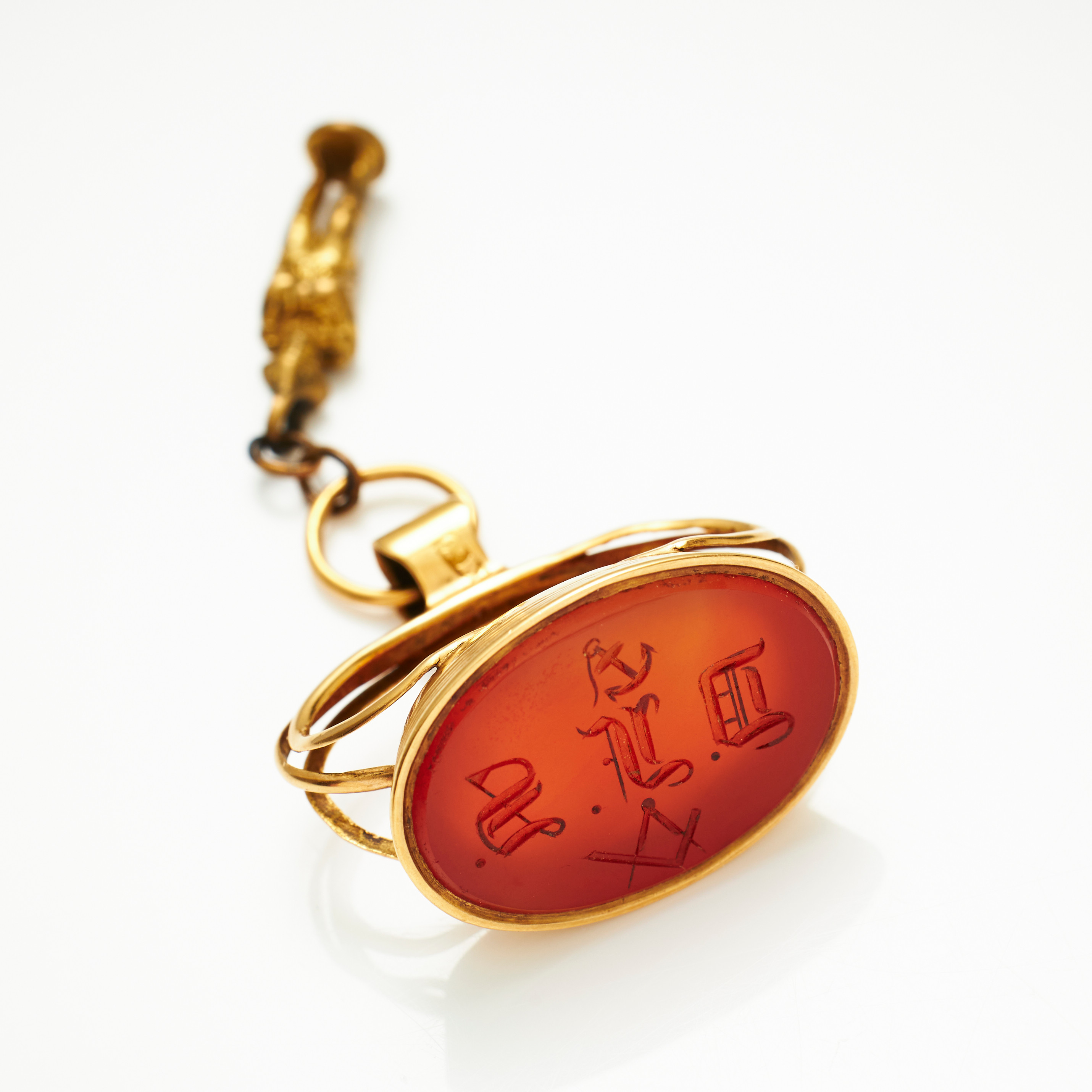 Images for 2462614. SIGILL STAMP, 18 k gold, engraved carnelian with ...