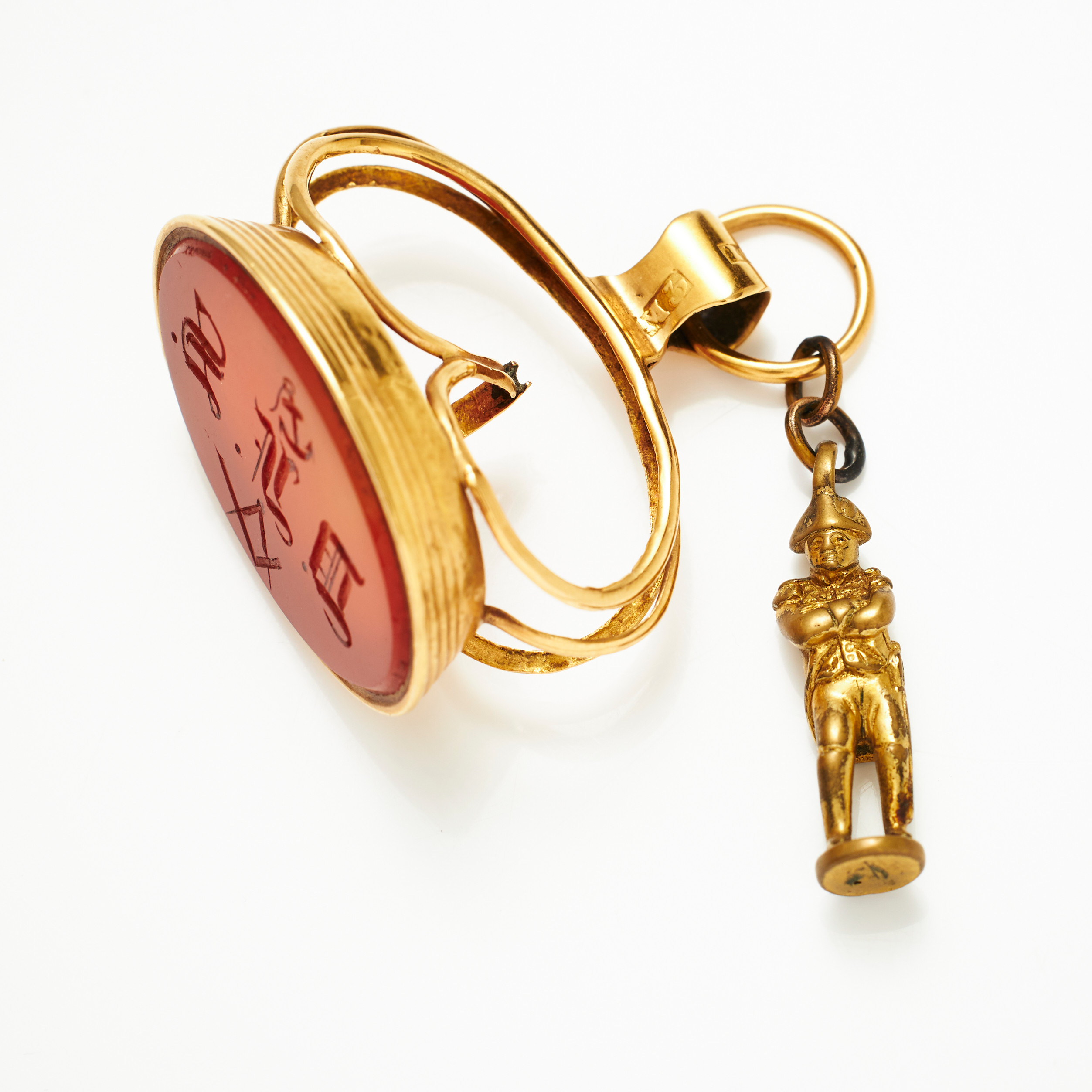 Images for 2462614. SIGILL STAMP, 18 k gold, engraved carnelian with ...