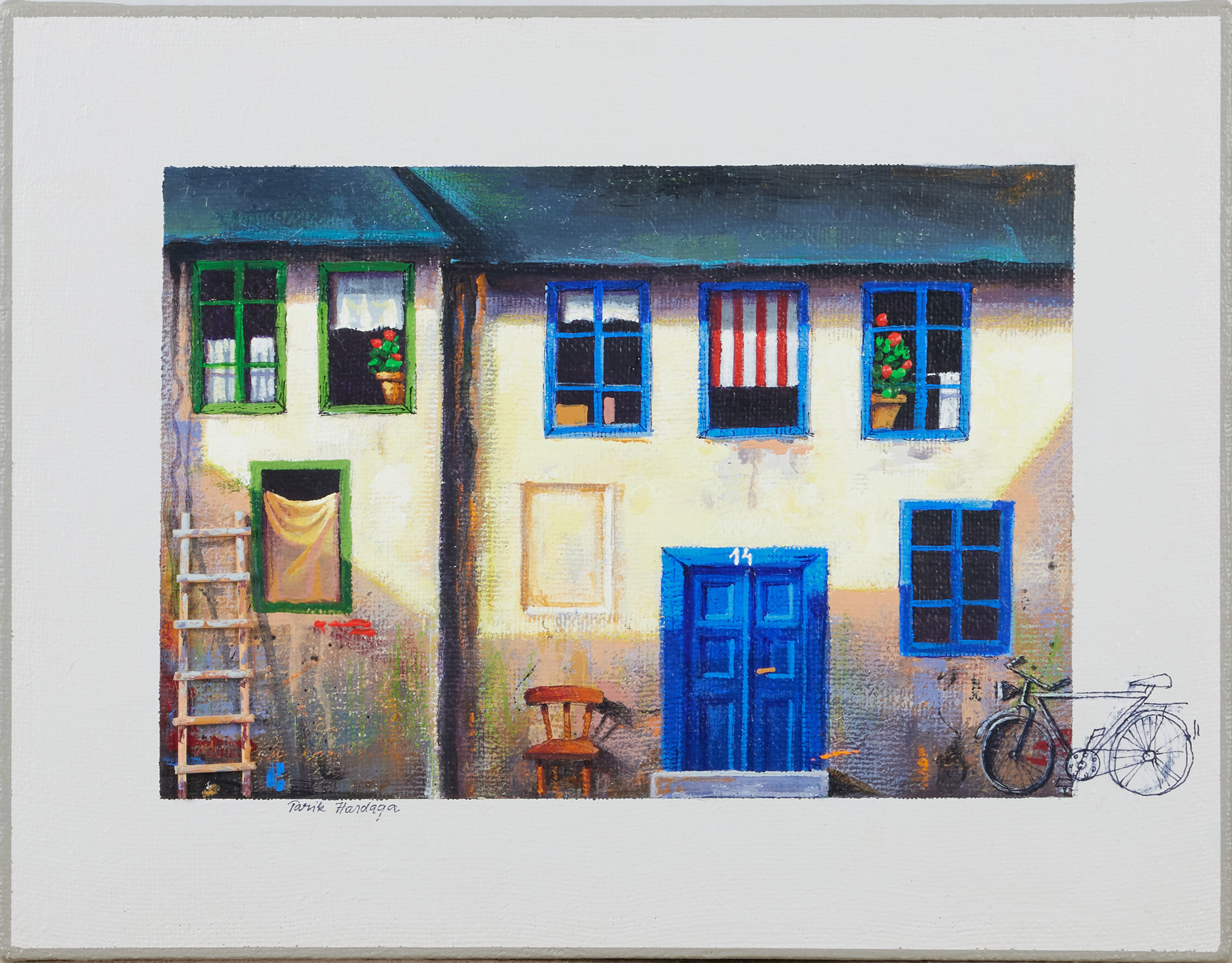 Images for 2466878. TARIK HARDAGA (born 1960); House facade, mixed ...