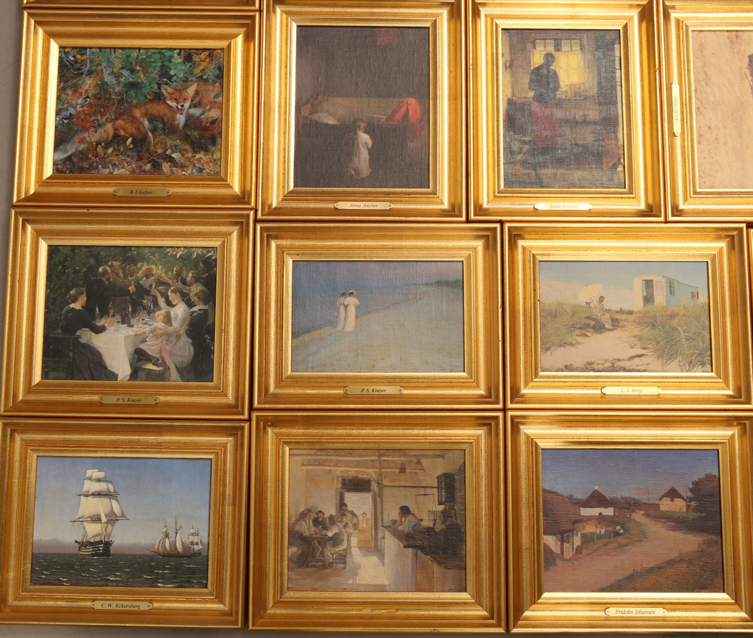 Bilder för 2466969. TAVLOR ,tryck, Efter. Skagenmålarna, 14 stycken ...