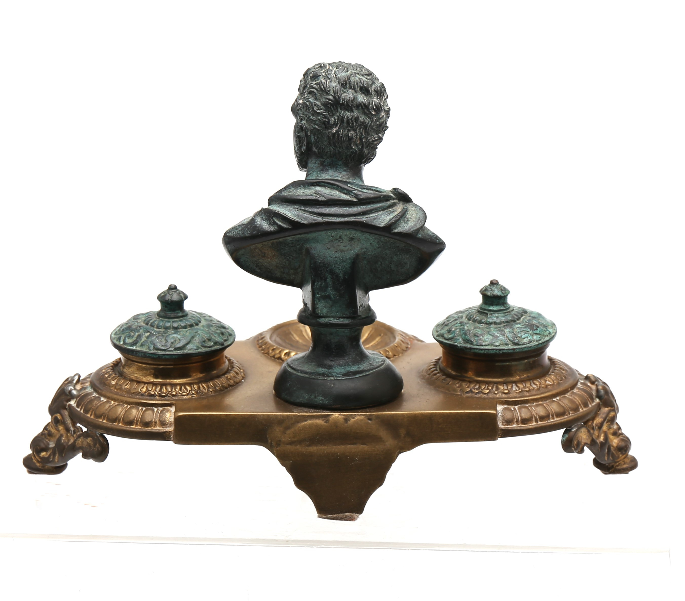 Images for 2467736. Inkstand with Roman bust in gilt and patinated ...