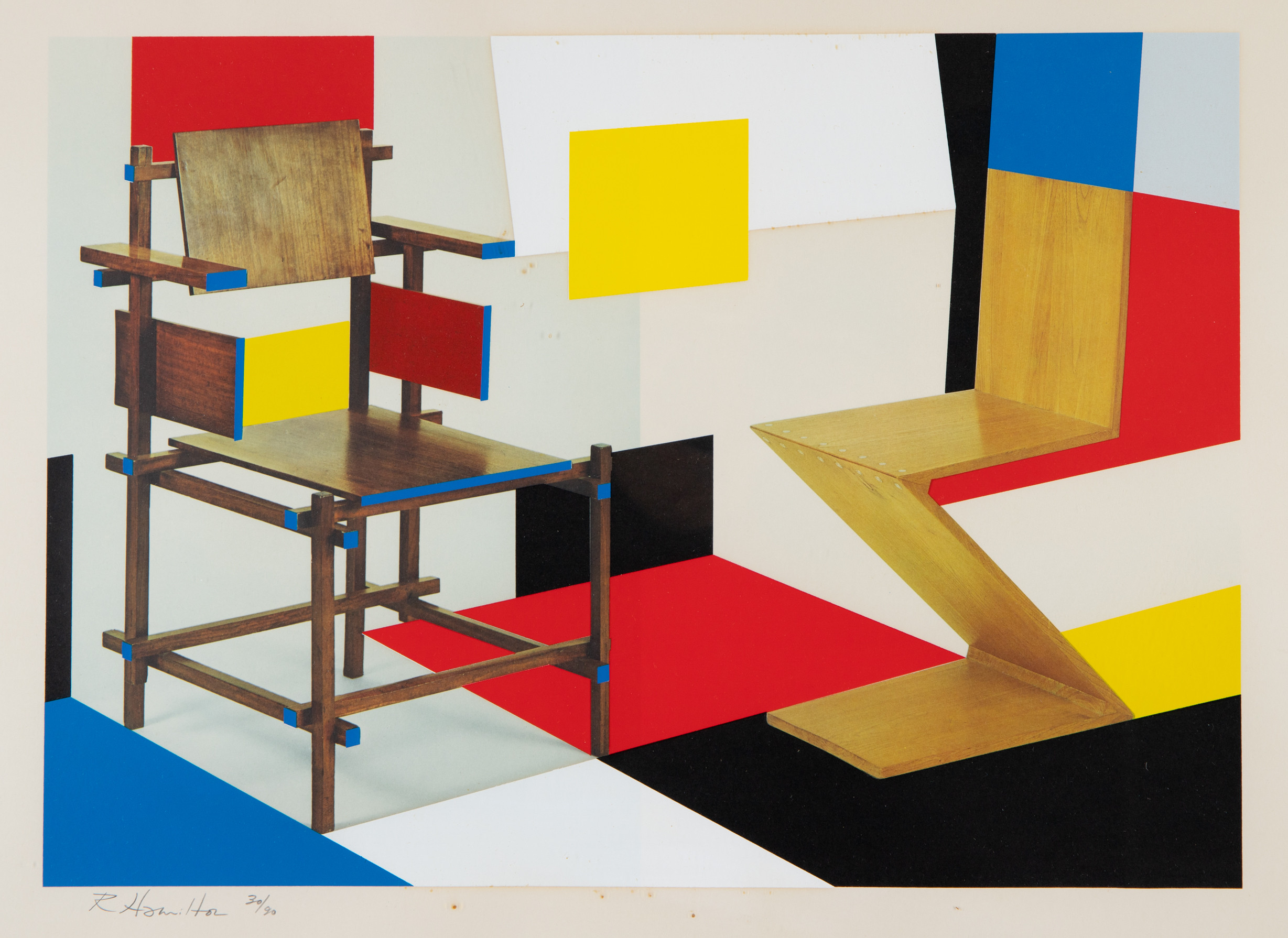 Images for 2472941. RICHARD HAMILTON. Collage with Rietveld's Zigzag ...
