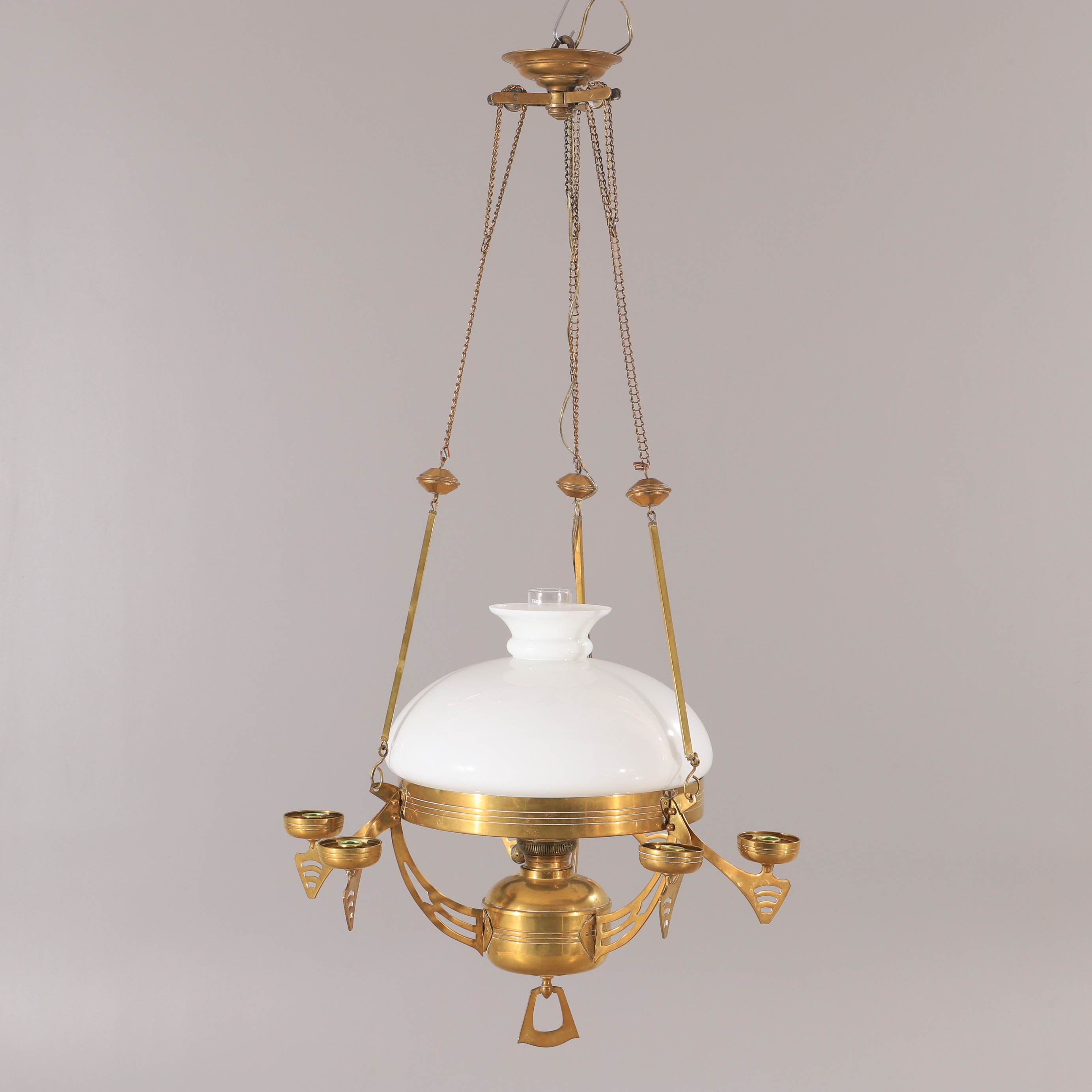Images for 2474998. CEILING PHOTO LAMP, brass with glass dome, Art ...