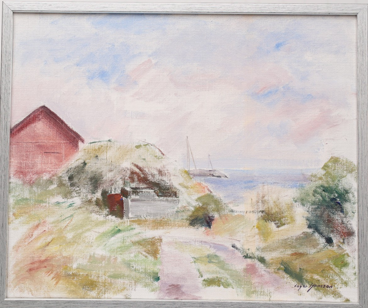 INGER HANSSON. Olja på duk, "Vid havet" signerad. Konst - Måleri ...