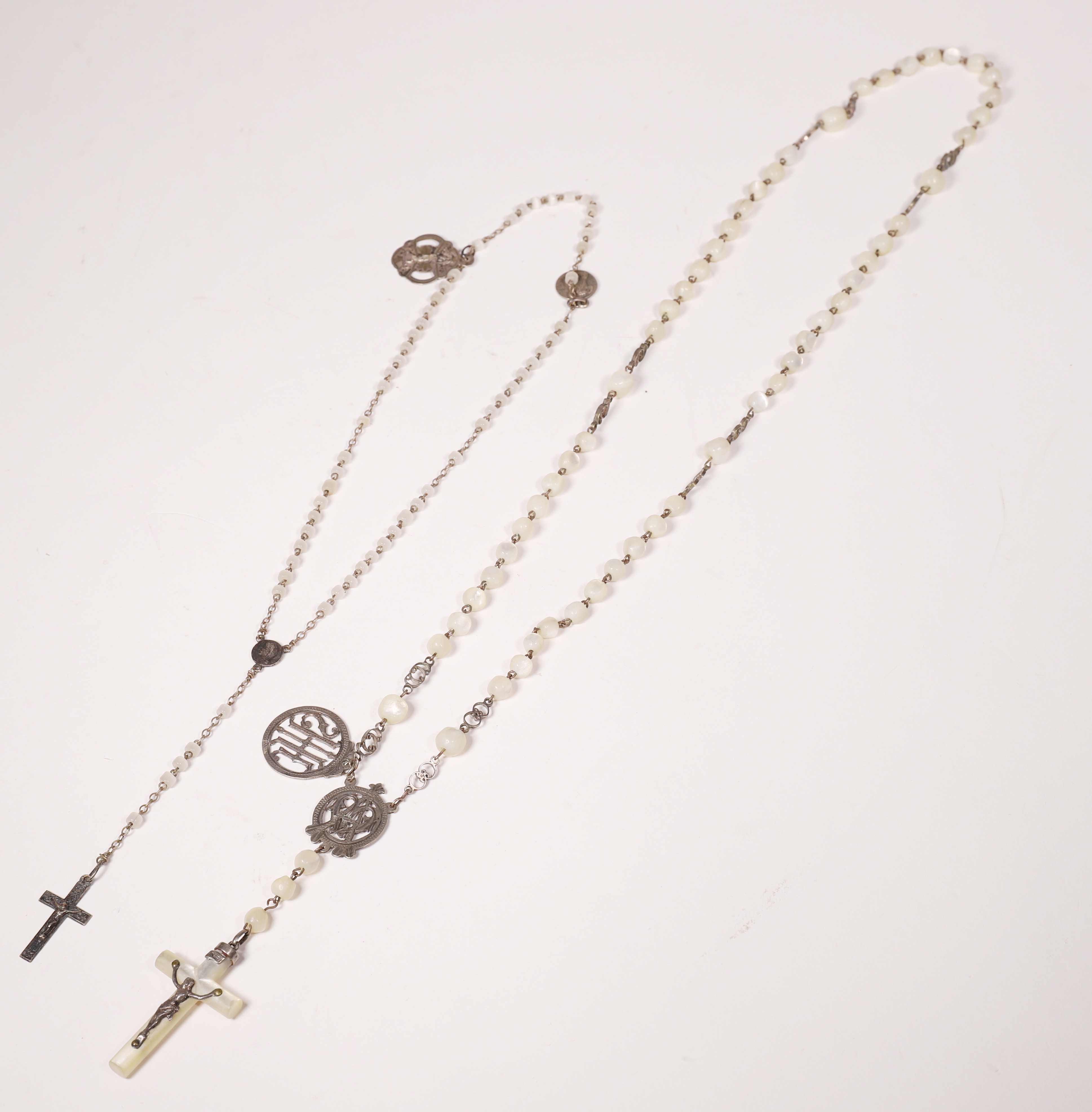 Images for 2481630. TWO ROSARY. BEADS IN MOTHER-OF-PEARL AND MOTHER-OF ...