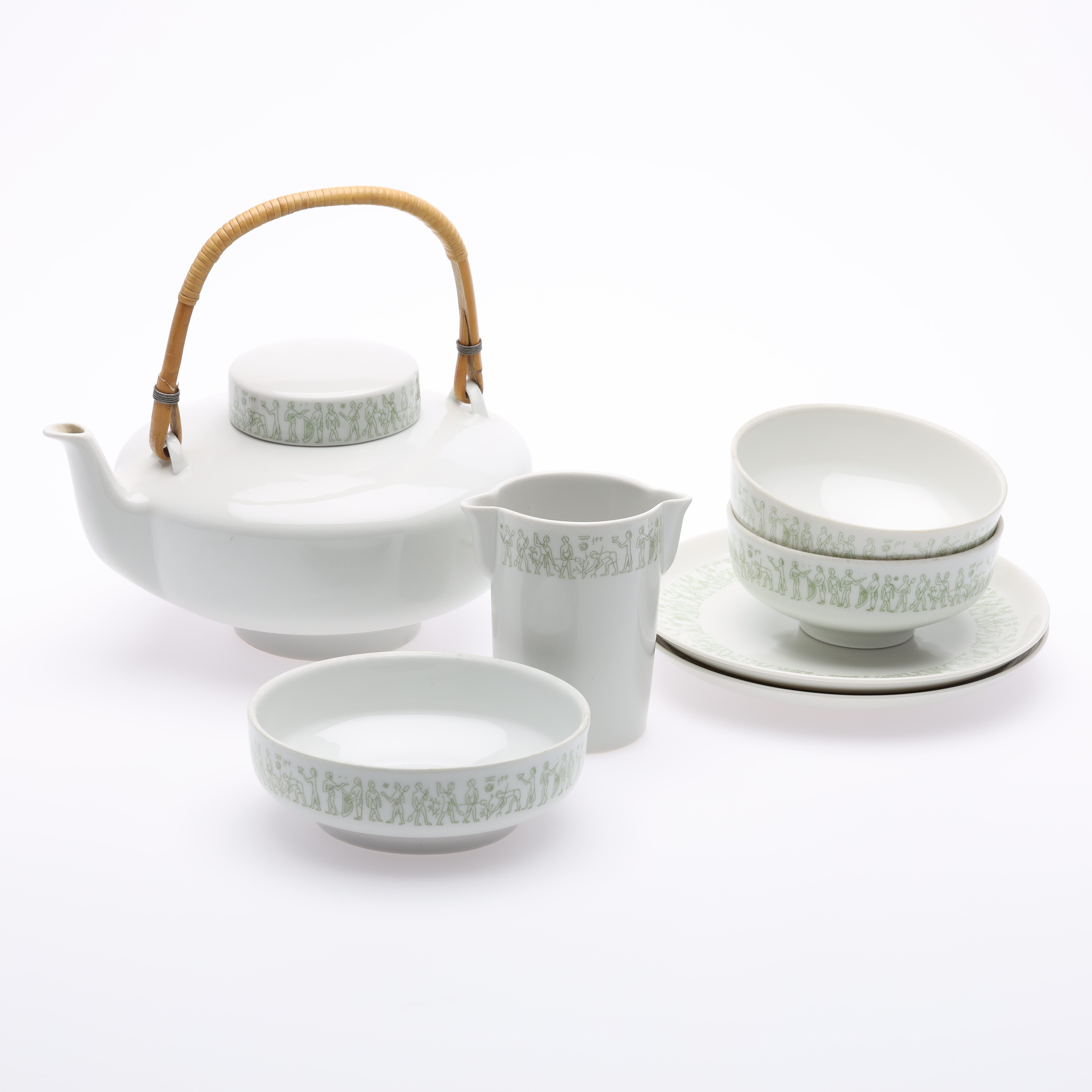 Images for 2481744. TEA SET, 7 parts, Weimar porcelain, Peter Smalun ...