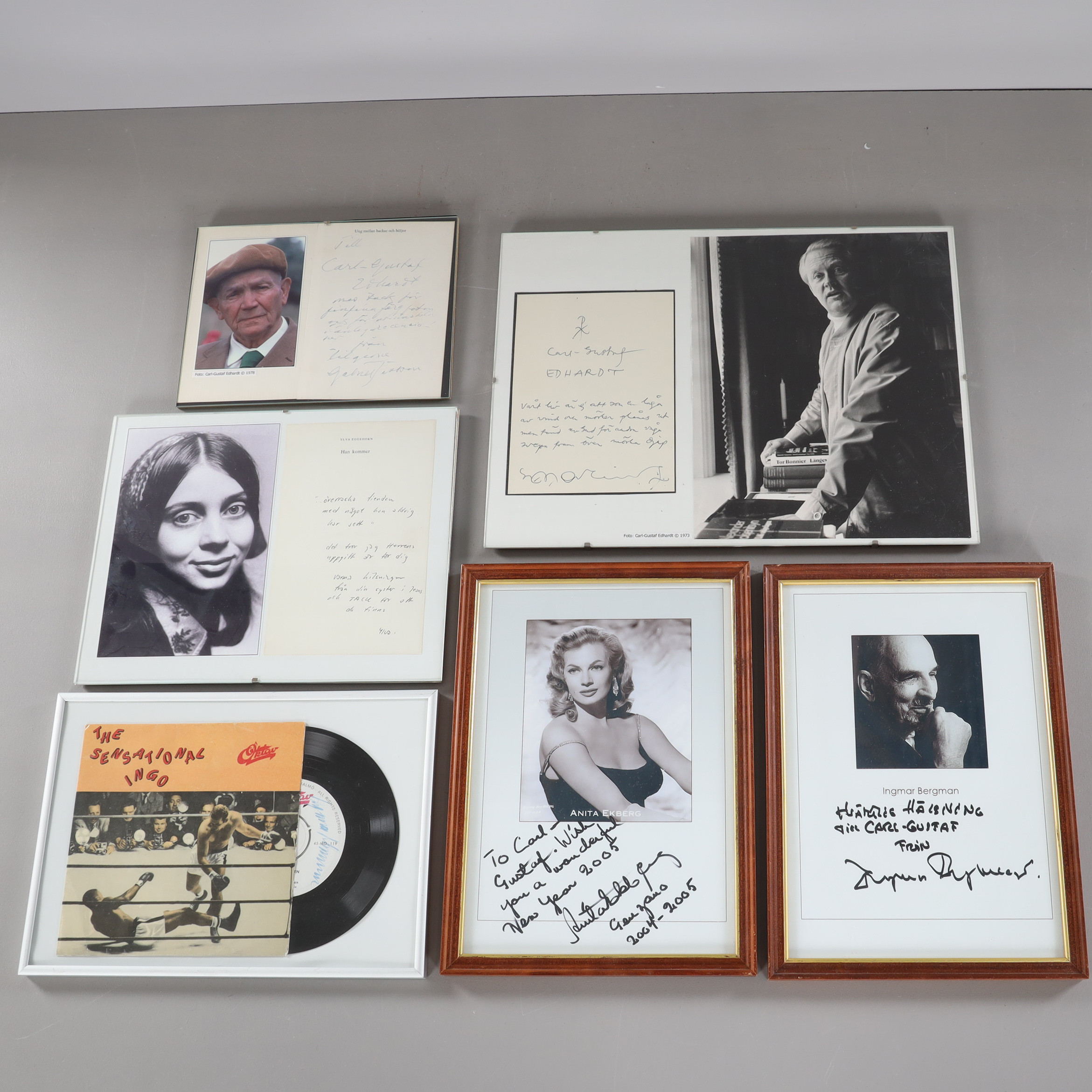 Bilder för 2487691. SAMLING AUTOGRAF, ca 90 stycken, (svenska) bland ...