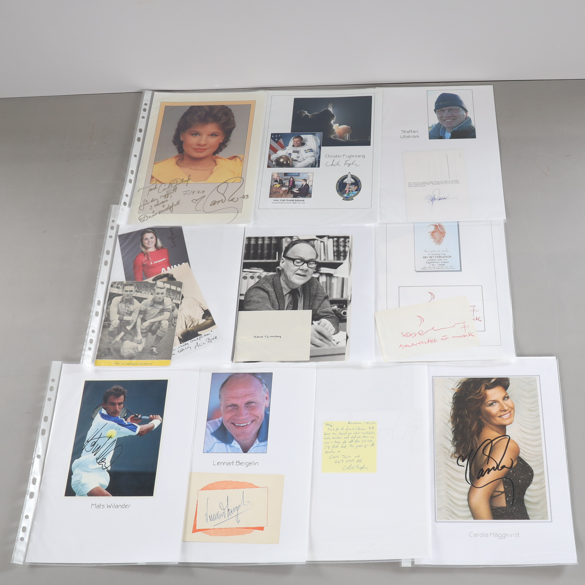 Bilder för 2487691. SAMLING AUTOGRAF, ca 90 stycken, (svenska) bland ...