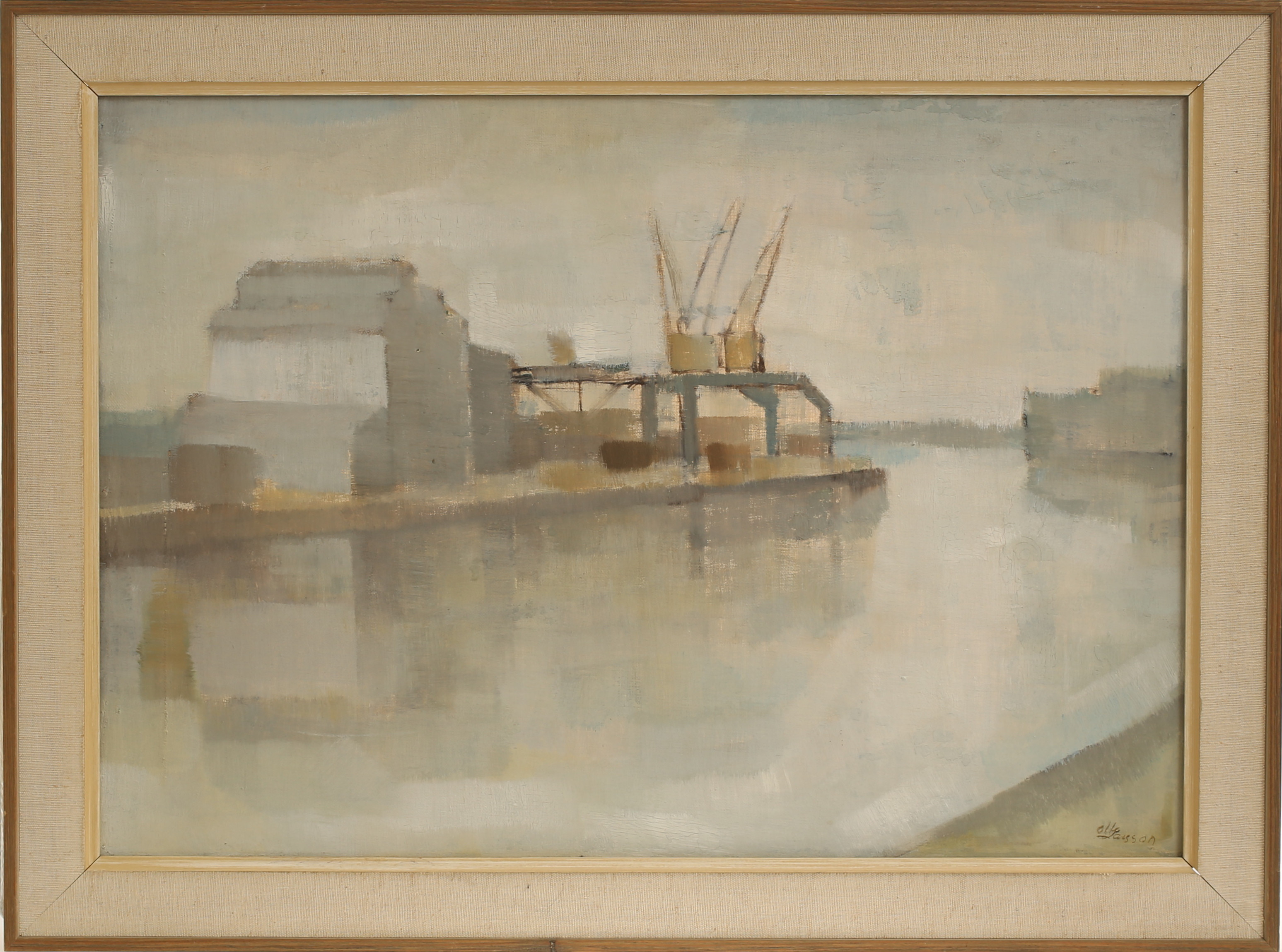 Images for 2498548. OLLE LARSSON. Oil on canvas, signed. - Auctionet