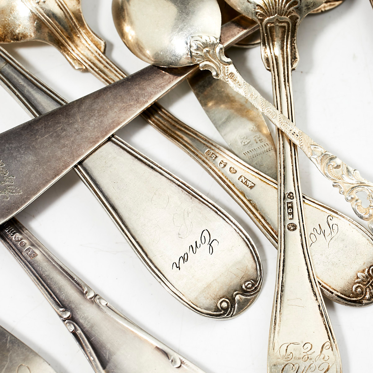 Bilder för 2498888. SKEDAR i silver,39 dlr, sked men Oscar I:s ...