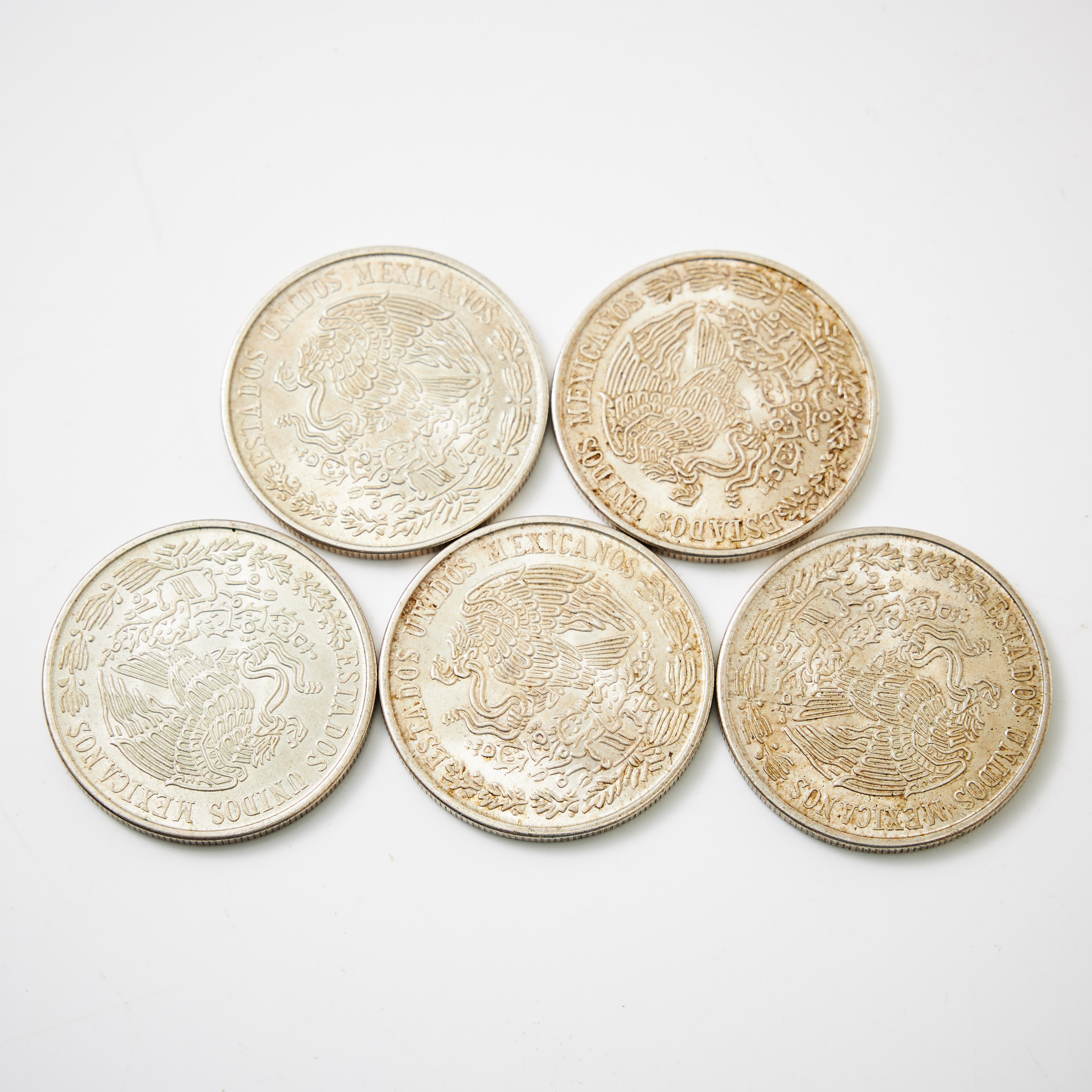 Bilder för 2503837. MYNT. 5 st, Mexikanska 100 pesos, silver. - Auctionet