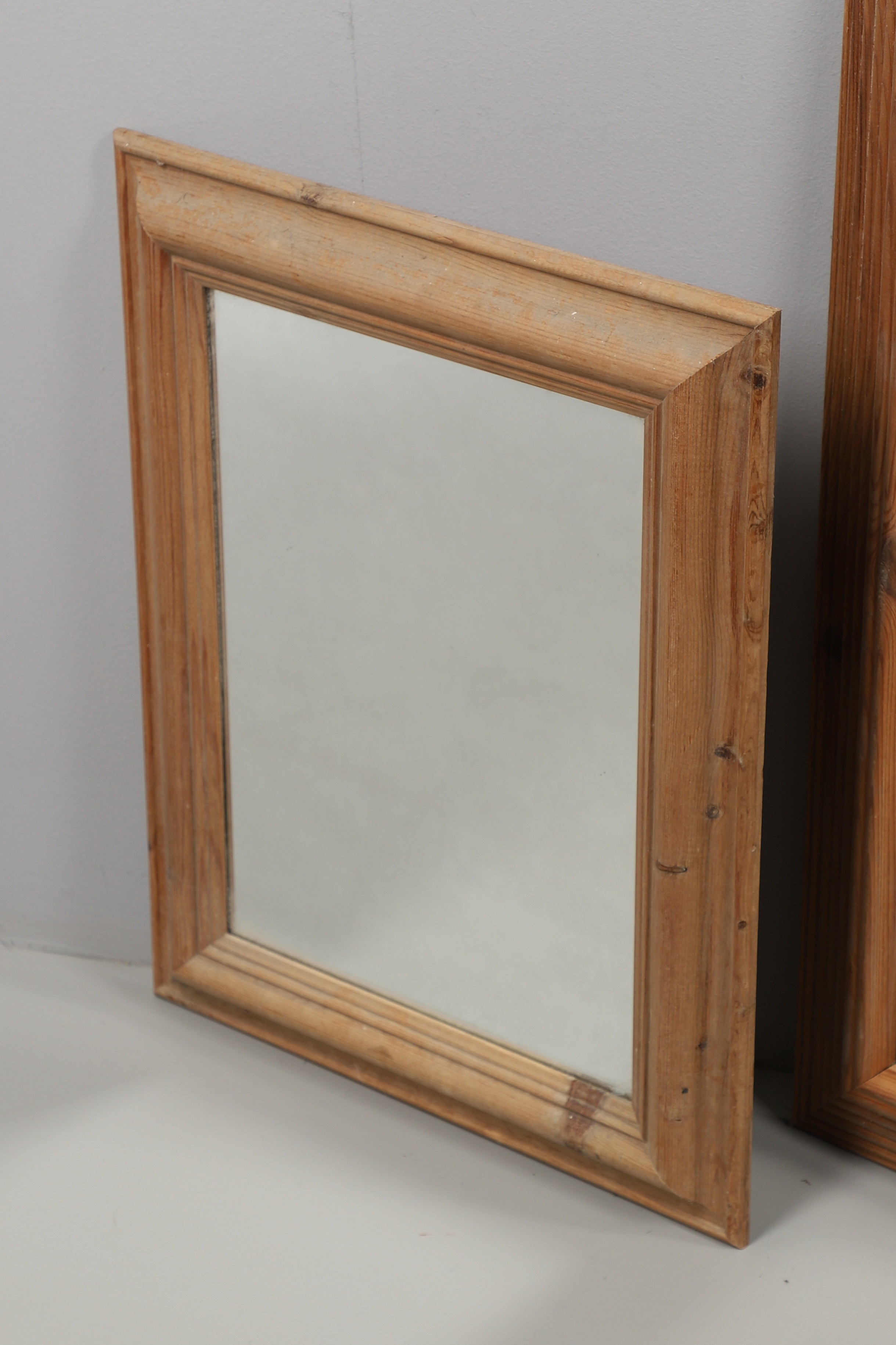 Images for 2504589. THREE PINE FRAMED MIRRORS. - Auctionet