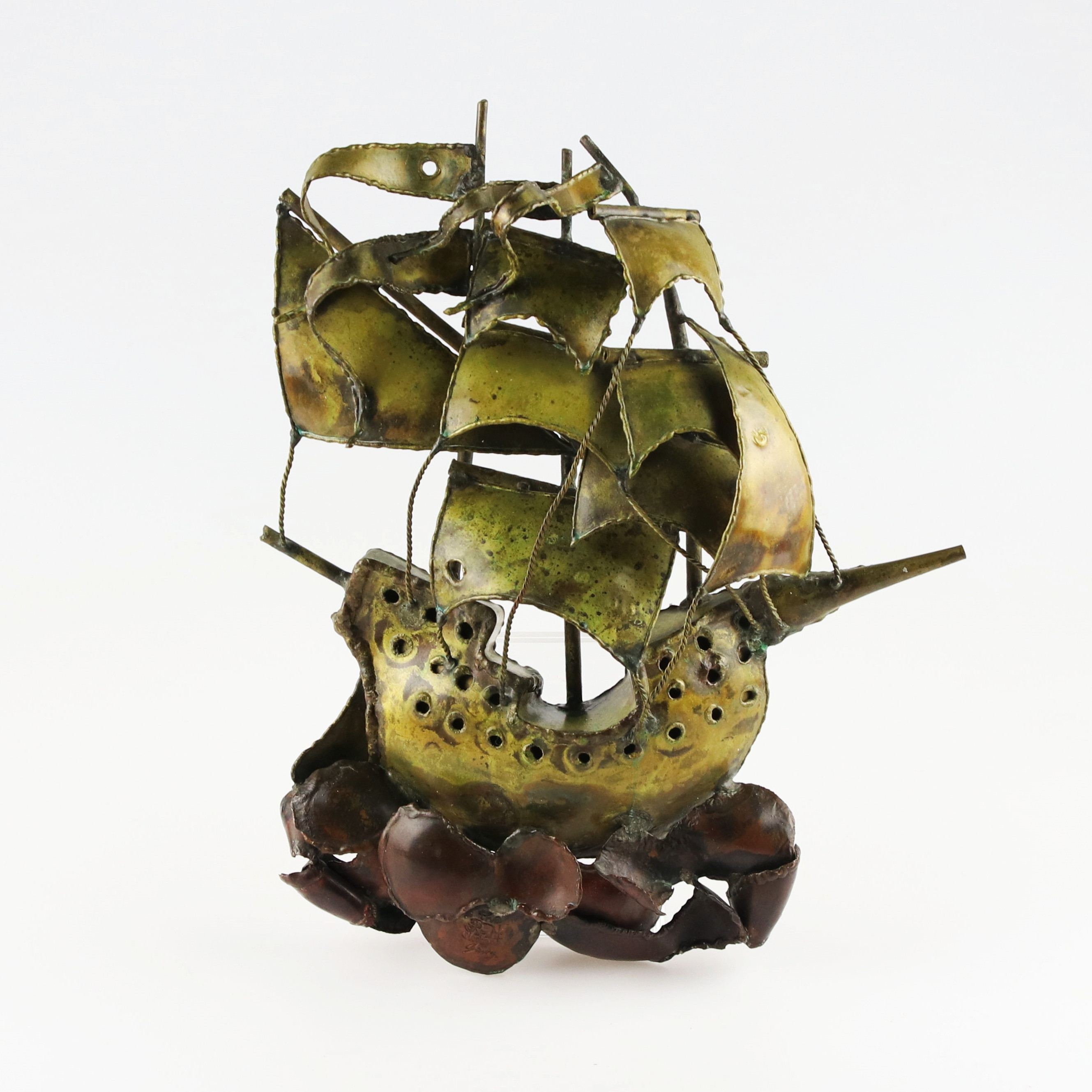 Bilder för 2507068. CLAËS E. GIERTTA. Skulptur, skepp, patinerad metall ...