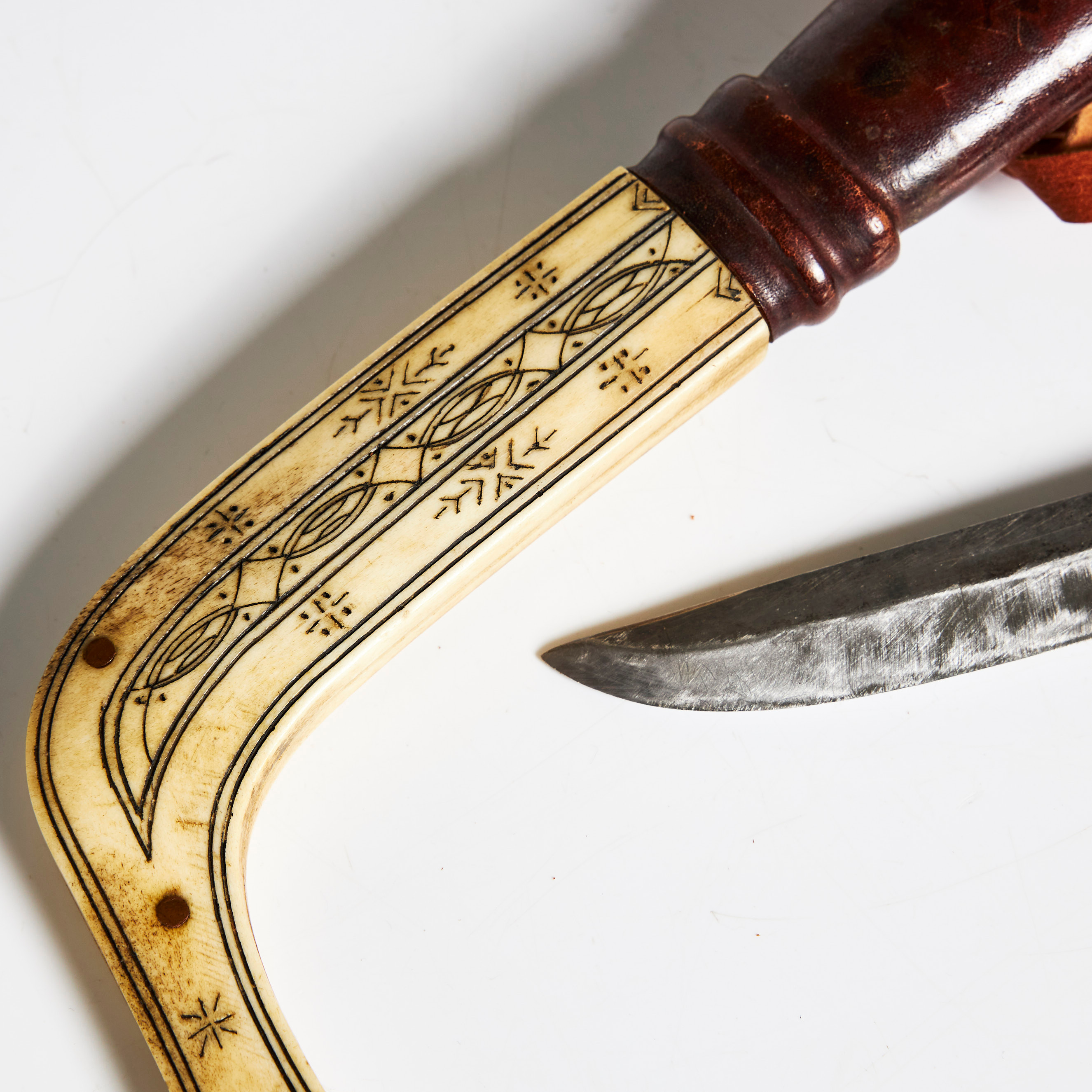 Images for 2508177. KNIFE, half horn, North Sami, unsigned, handle in ...