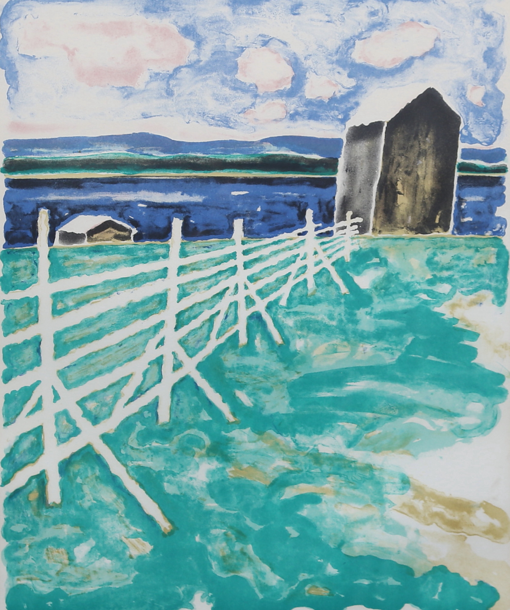 BERTA HANSSON. Färglitografi, signerad och numrerad 57/360. Konst ...