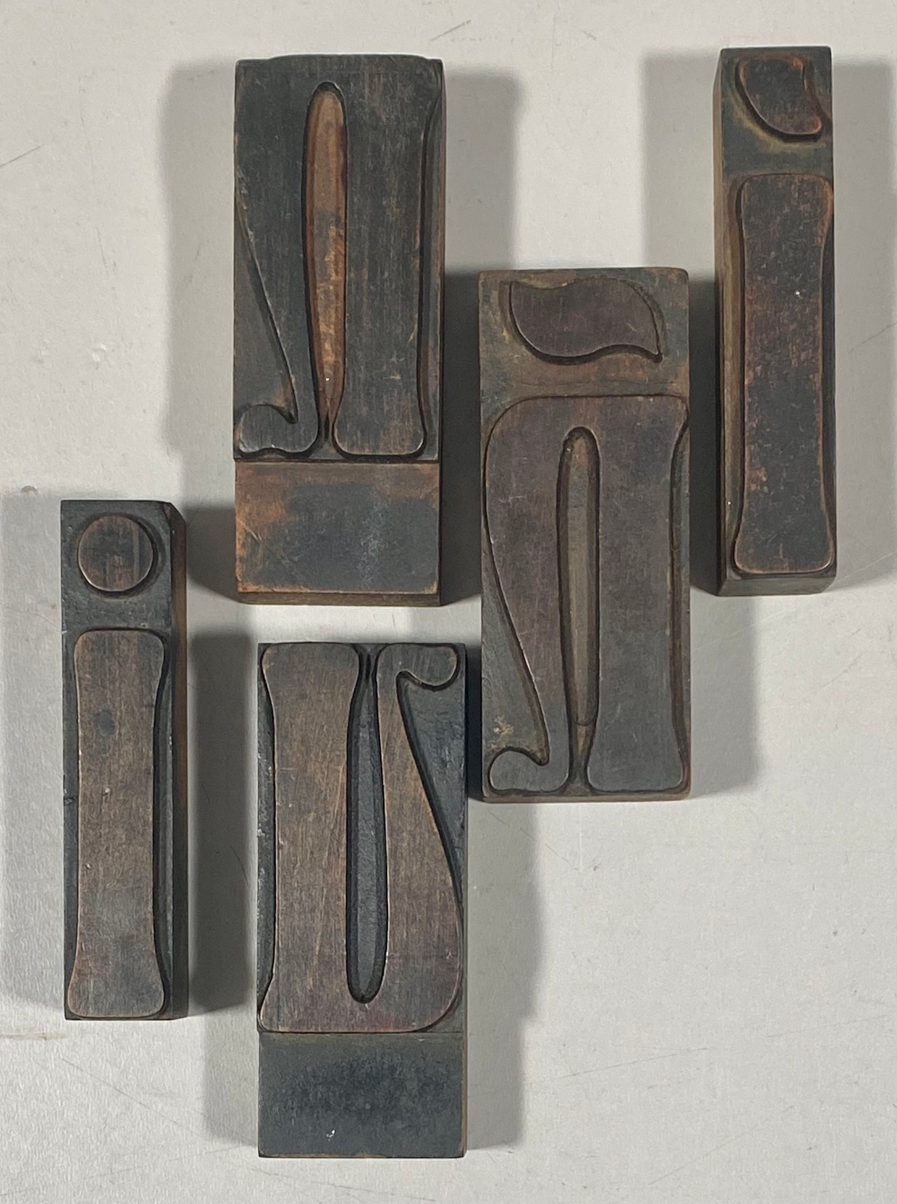 Images for 2509278. COLLECTION OF 21 LETTERS CARVED IN WALNUT WOOD ...