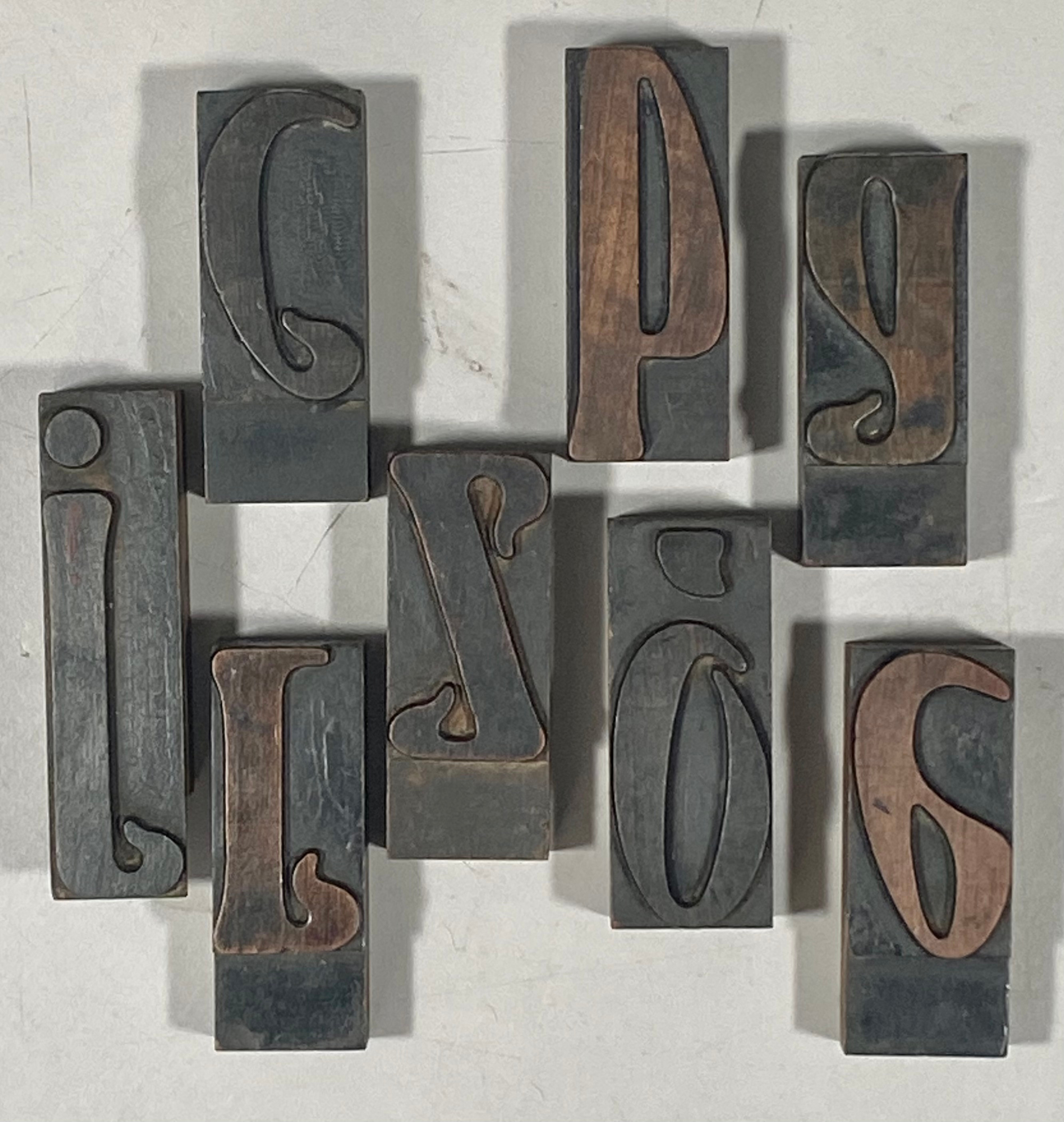 Images for 2509278. COLLECTION OF 21 LETTERS CARVED IN WALNUT WOOD ...