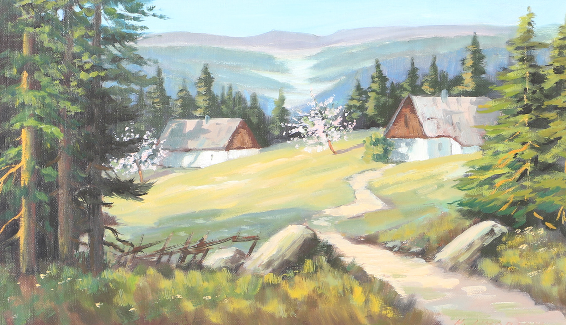 Images for 2509883. HJALMAR LINDBLOM. "Summer day on the ridge", oil on ...