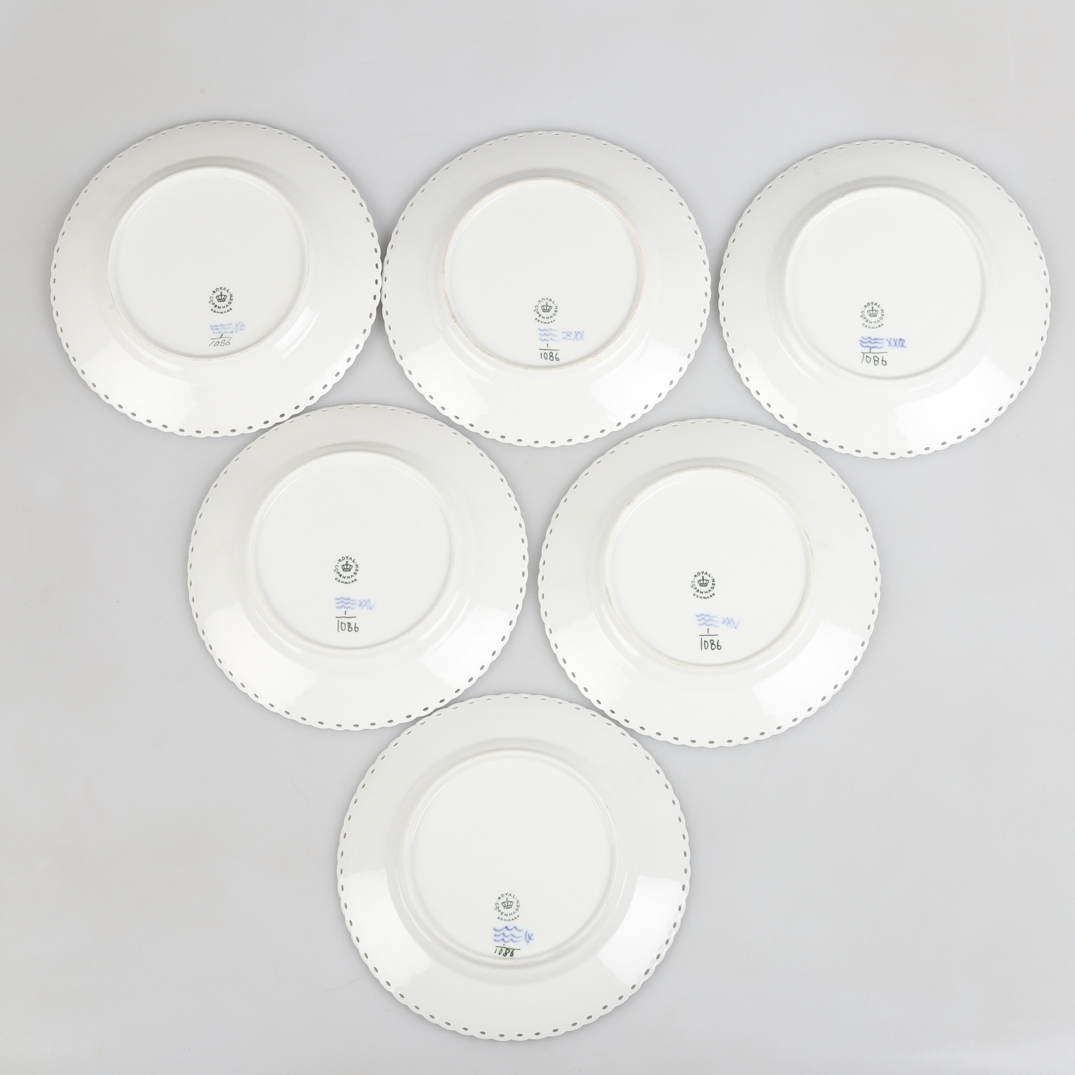 Images for 2510087. ASSIETER, 6 pcs, porcelain, mussel paint, Royal ...