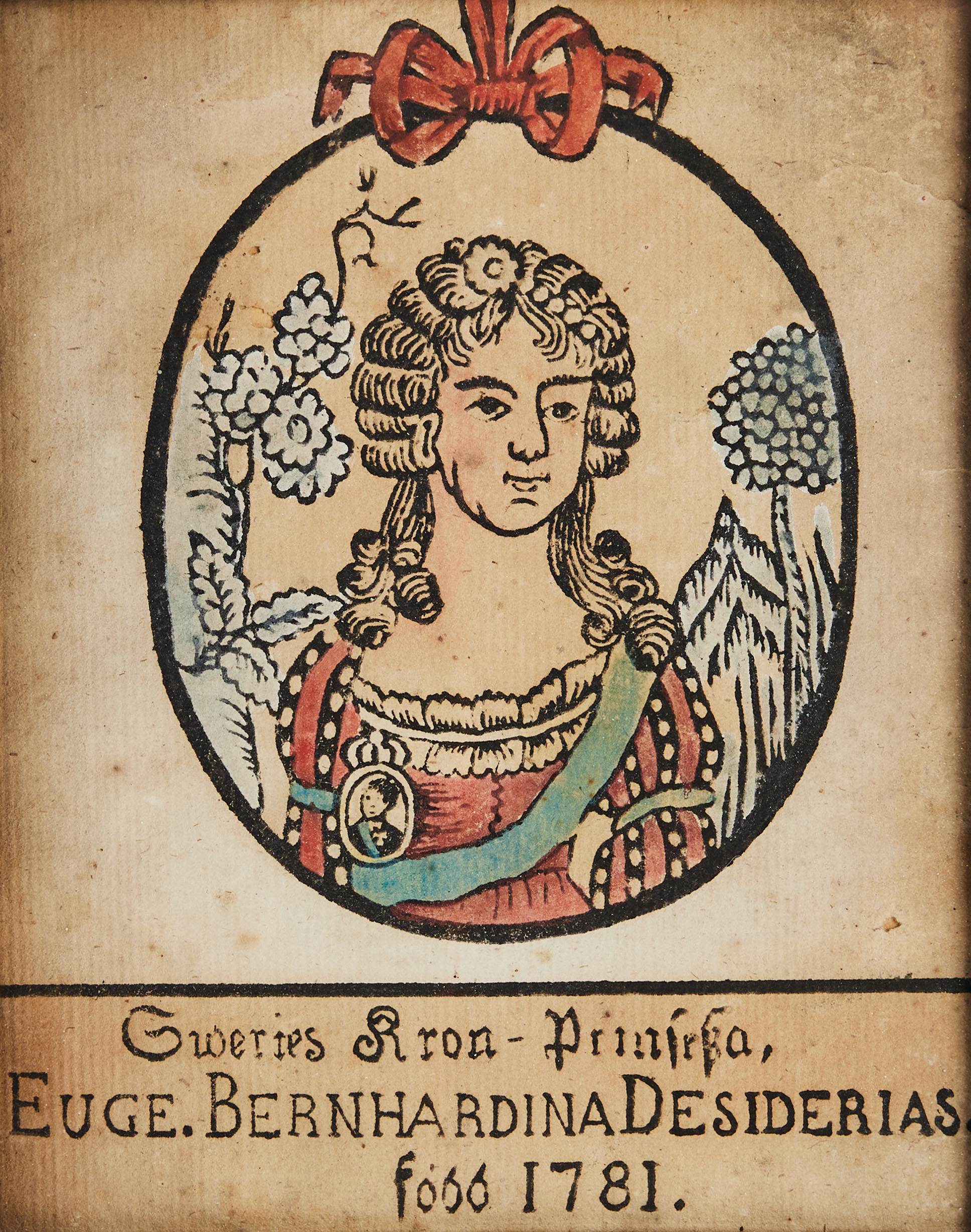 Images for 2510174. WOODCUT, colored, "Sweries Crown-Princess Eugenia ...