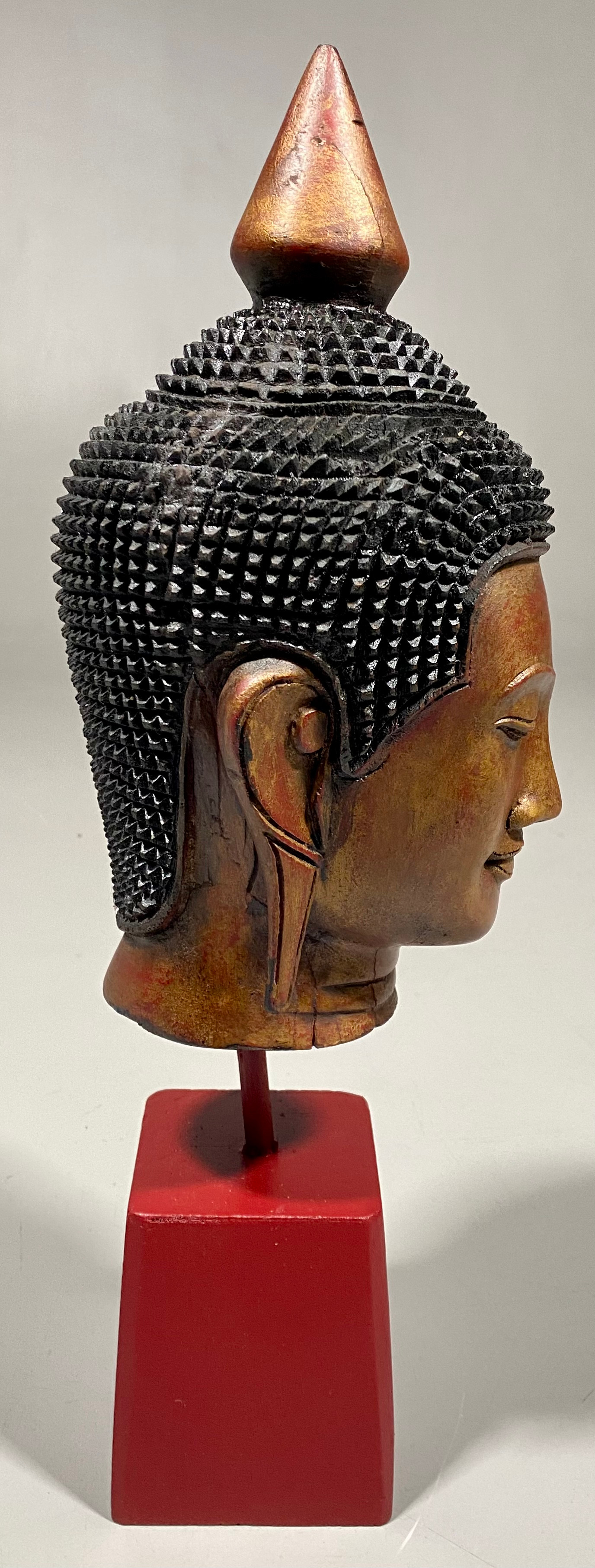 Images for 2510345. BURMESE HEAD. IN CARVED WOOD. EARLY TWENTIETH ...