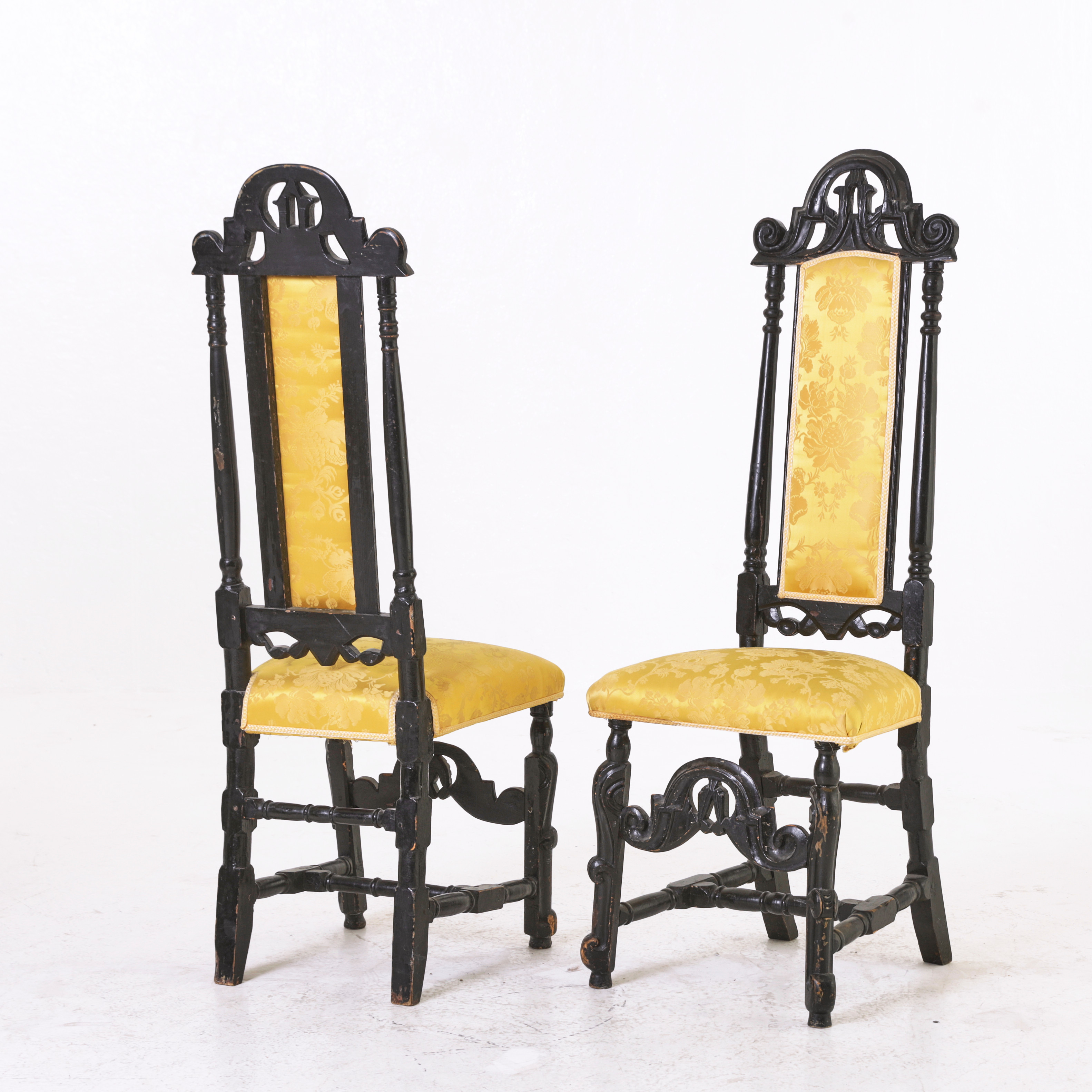 Images for 2512273. CHAIRS, 1 pair, Baroque, Germany, painted black ...