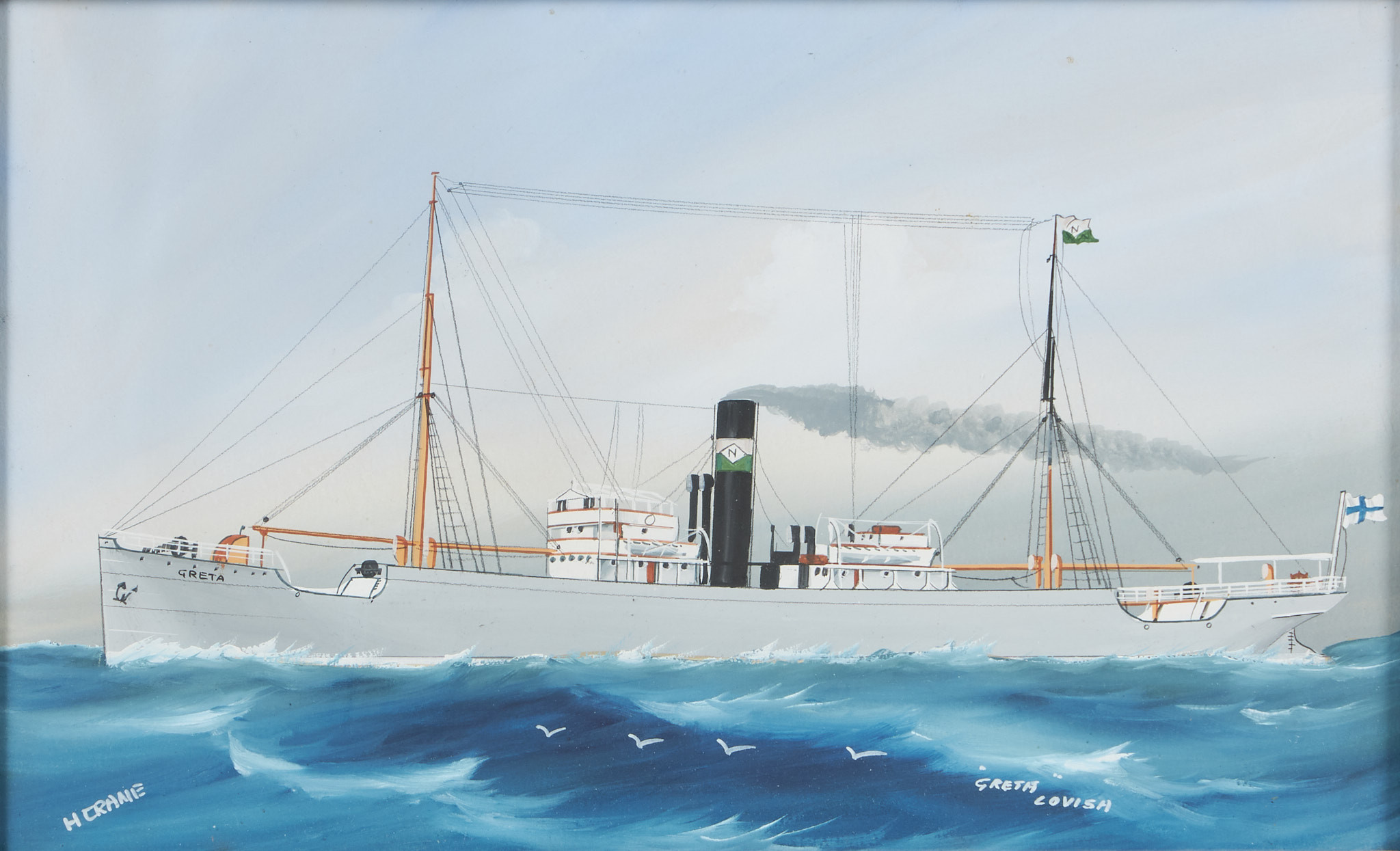 Images for 2512825. OKÄND KONSTNÄR. CAPTAINS SHIP PORTRAIT, "Greta ...