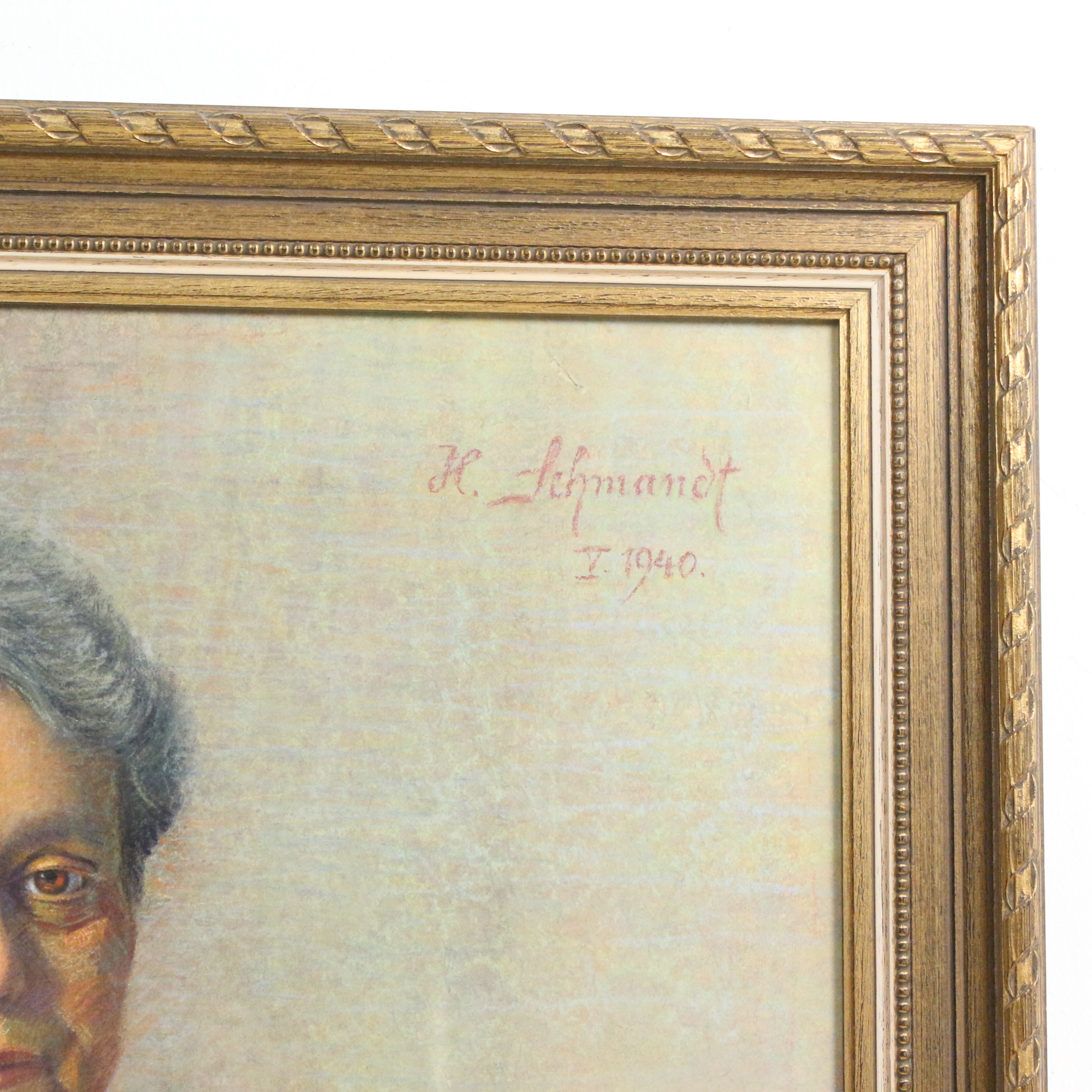 Images for 2518850. H. SCHMANDT. 'Portrait', 1940, mixed media, signed ...