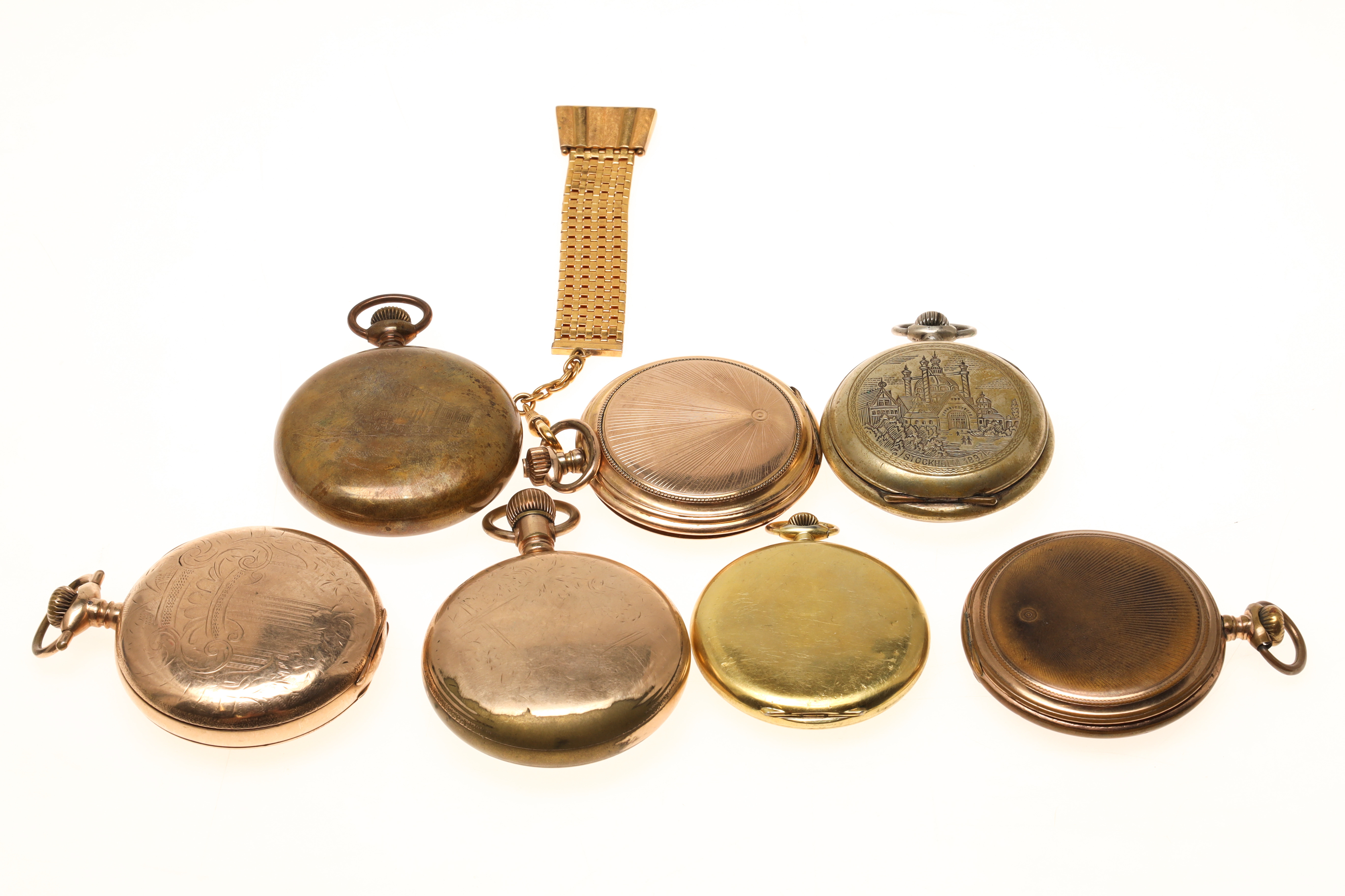Images for 2519542. POCKET WATCH, double and brass cases, 7 pcs ...