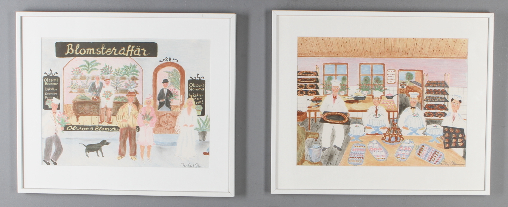 Images for 252219. PER OLOF OLSSON. 3 pcs, color lithographs, signed ...