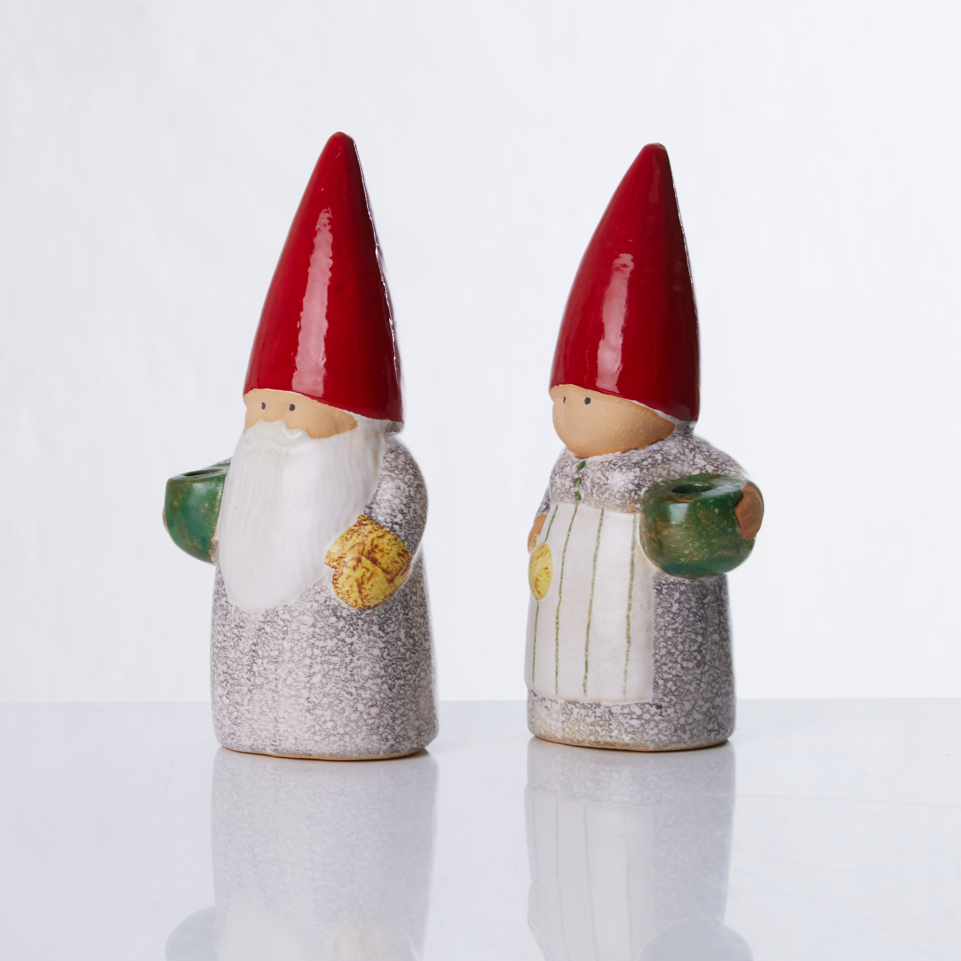 Bilder för 2528568. LISA LARSON. Figuriner, 2 st., med ljushållare ...