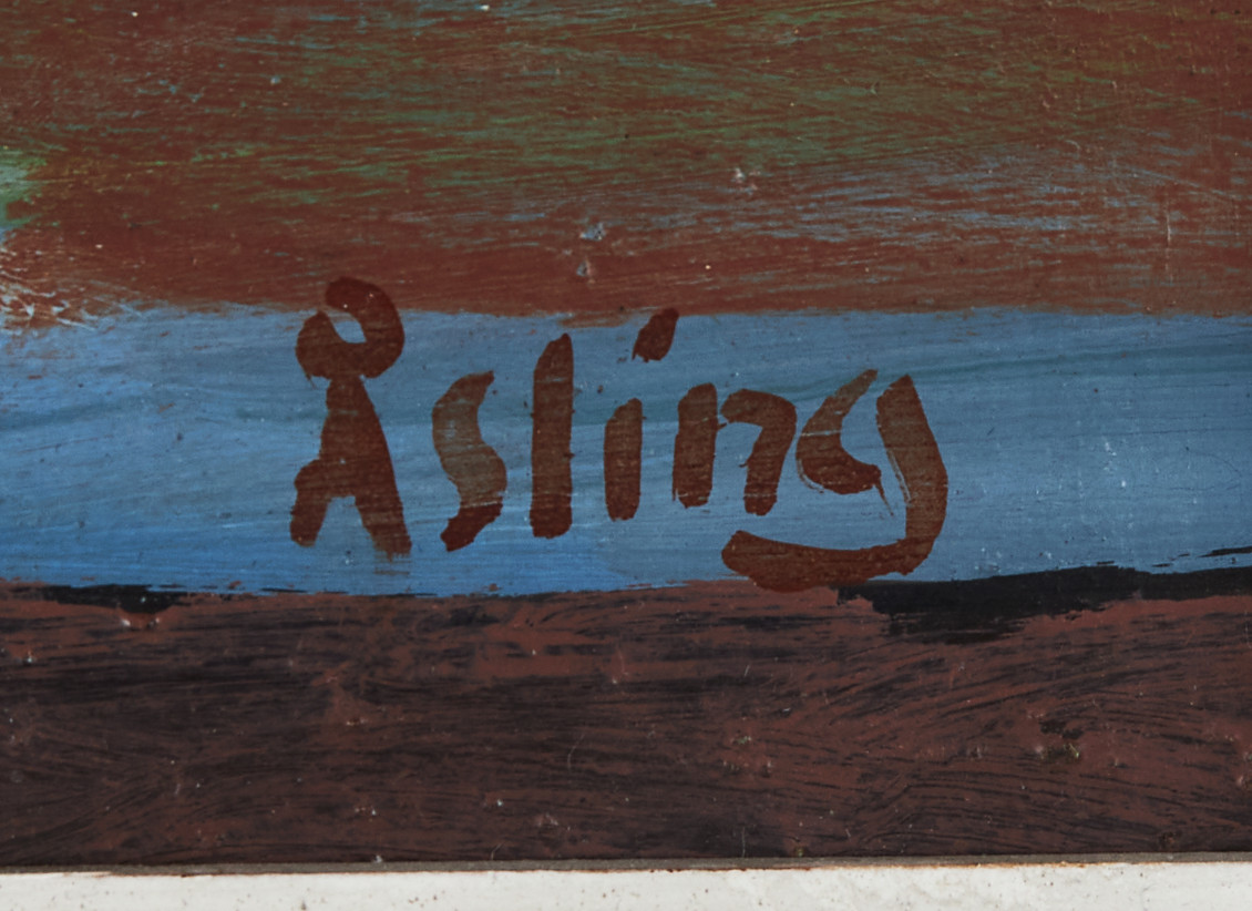 LENNART ÅSLING (SVERIGE, 1921-1966). Geometrinen sommitelma figuurilla ...