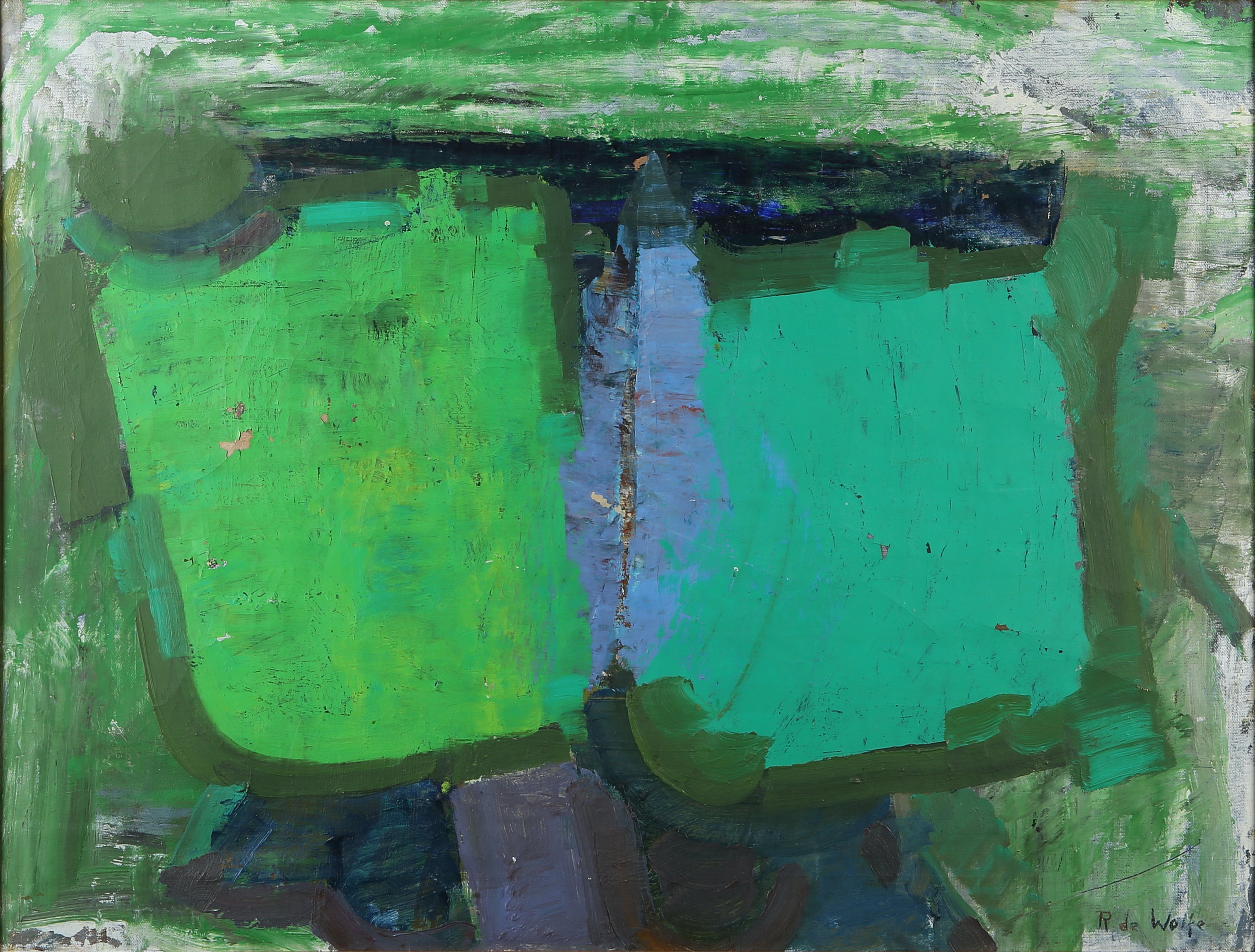 Images for 2536453. RONALD DE WOLFE. "Meadows", oil on canvas, signed R ...