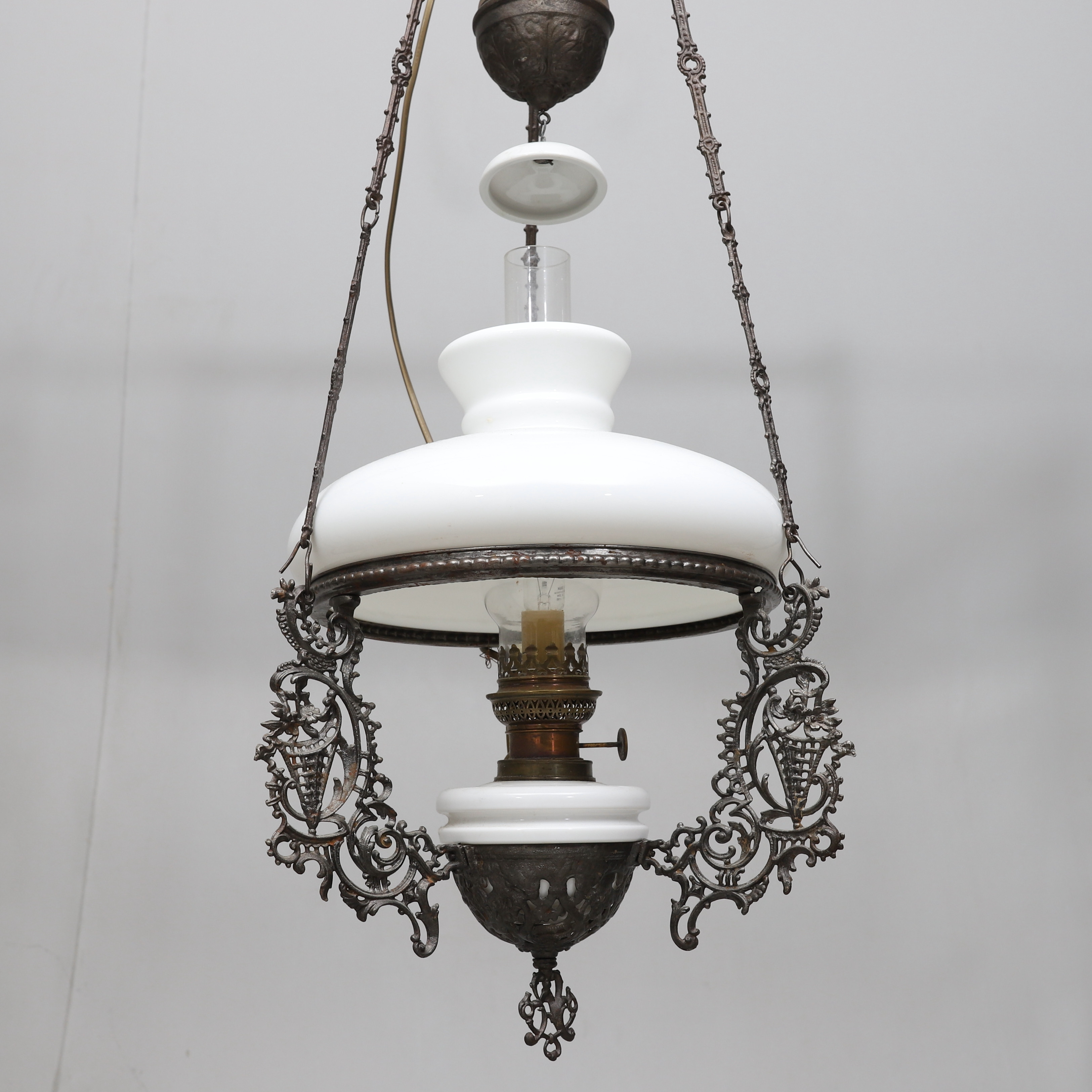 TAKFOTOGENLAMPA, elektrifierad, 18/1900-tal. Belysning & Lampor ...