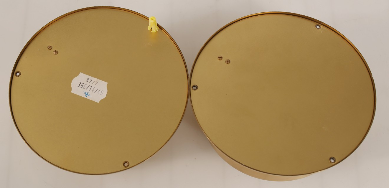 Images for 2538653. CLOCK AND BAROMETER, yellow metal. Late 20th ...