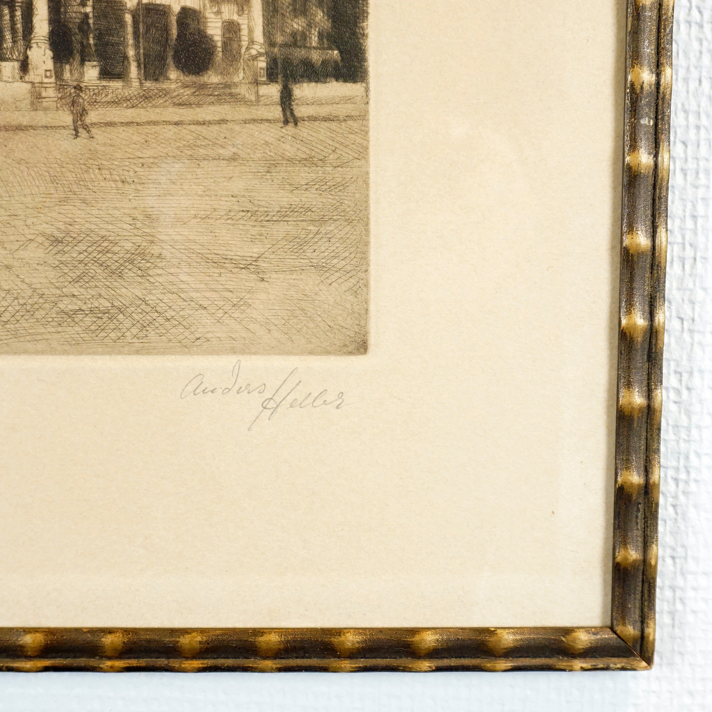 ANDERS HELLER. "Dramaten", etsning, signerad. Konst - Grafik - Auctionet