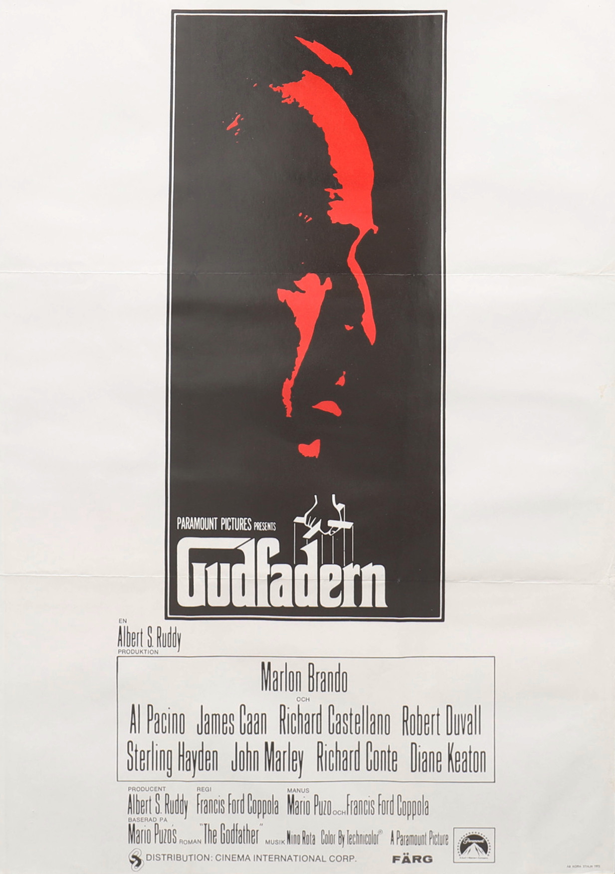 FILMAFFISCH, "Gudfadern", 1972. Övrigt - Övrigt - Auctionet