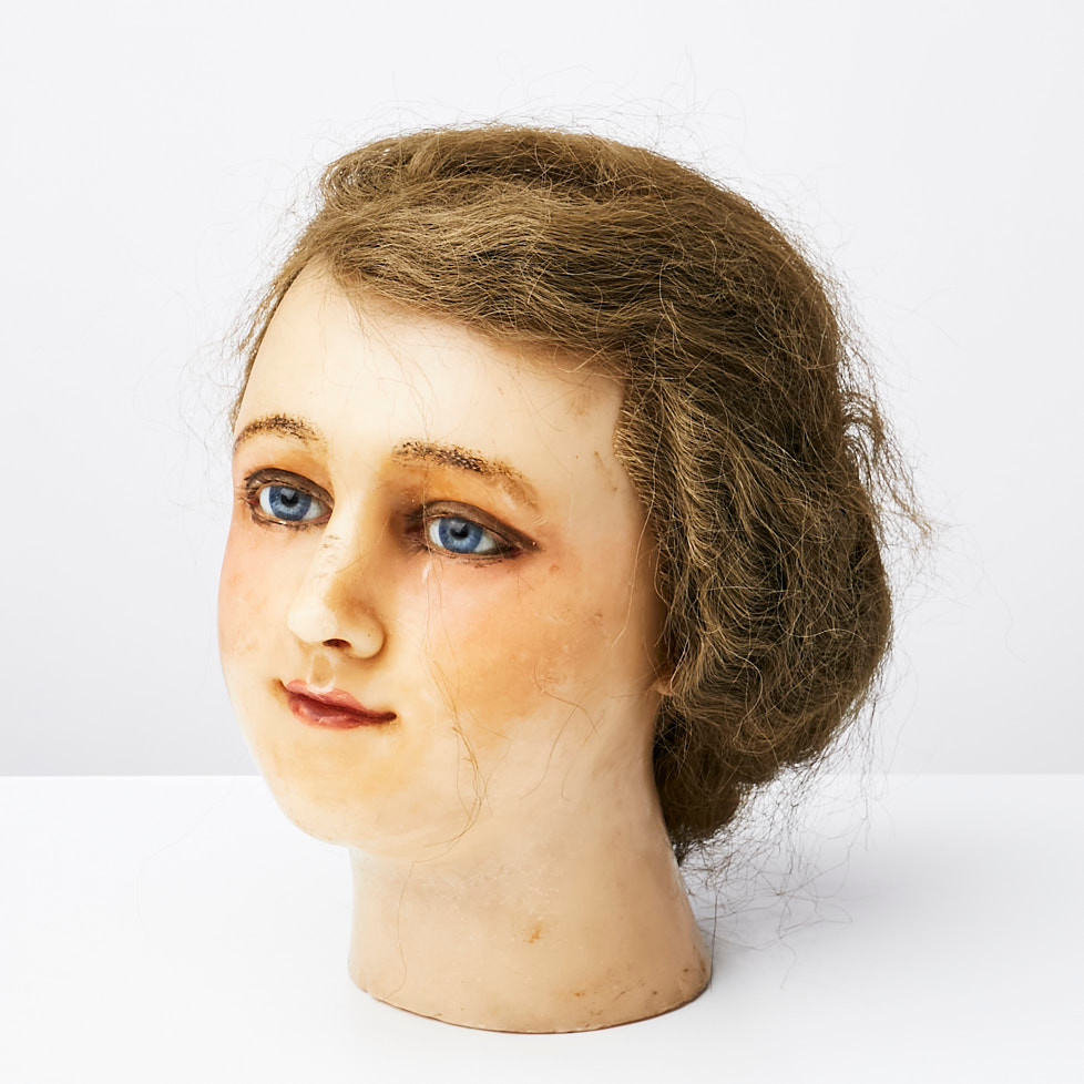 Images for 2550369. WAX HEAD, late 19th century, glass eyes, real hair ...