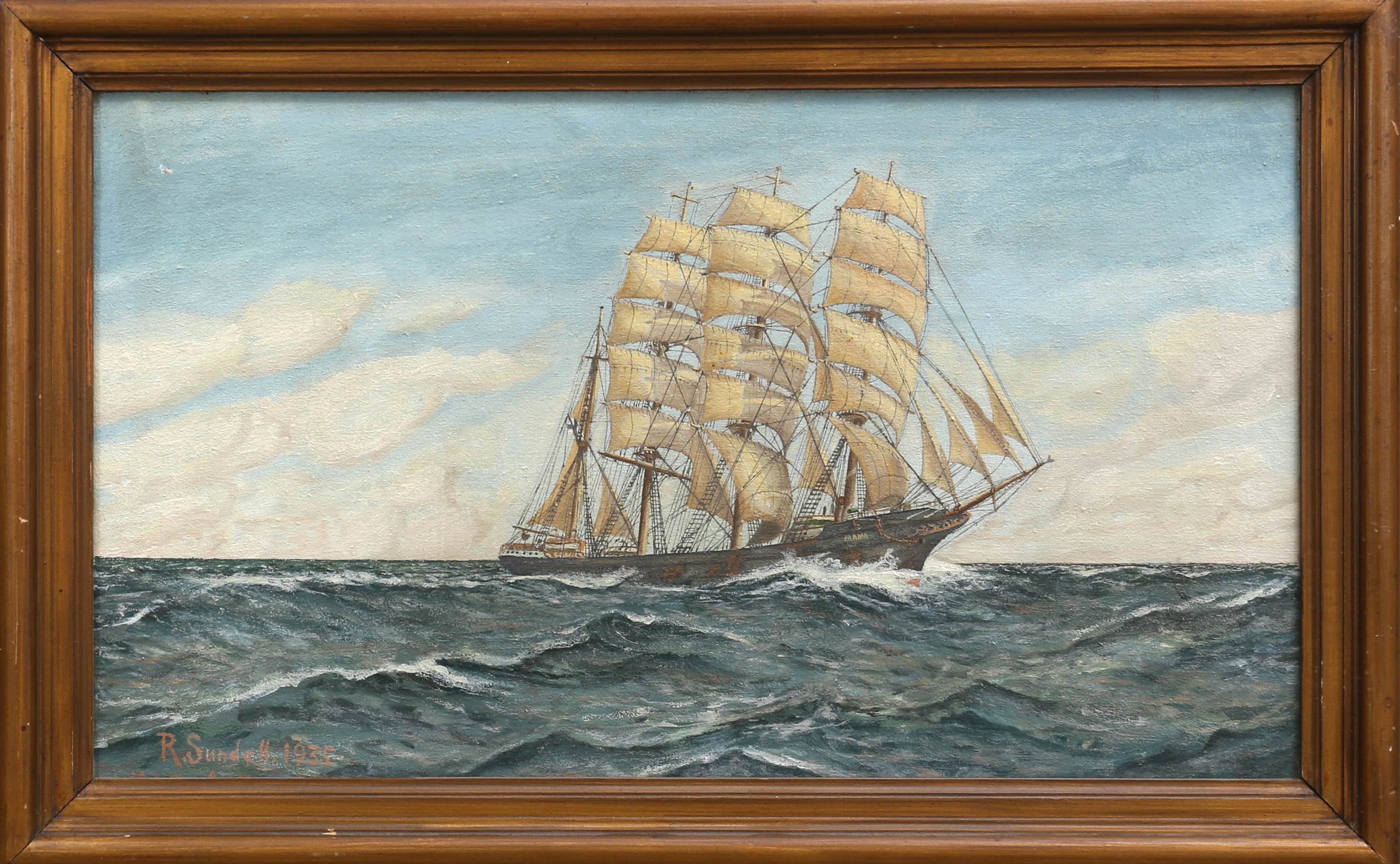 Images for 2551296. OIDENTIFIERAD KONSTNÄR. Oil on canvas, the sailing ...