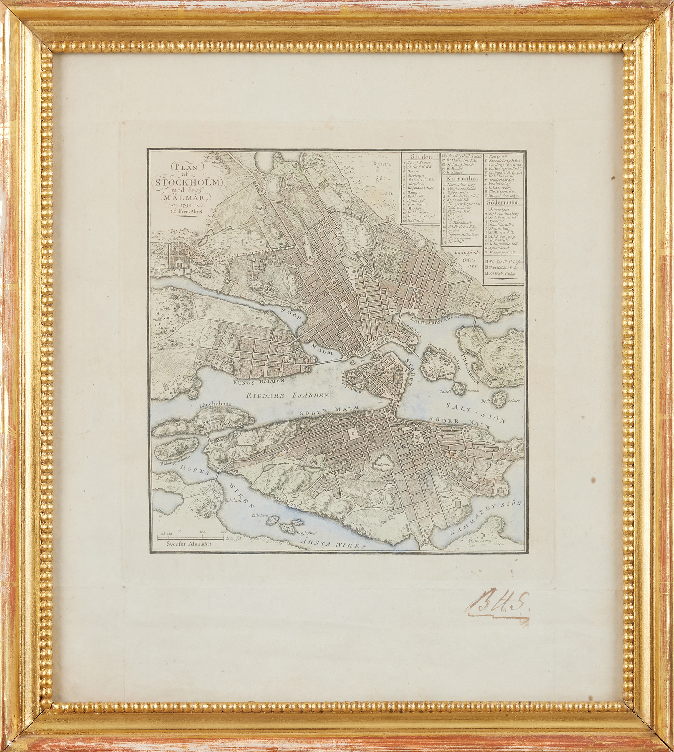 Bilder för 2552985. FRED. AKREL, karta, Plan af Stockholm med dess ...