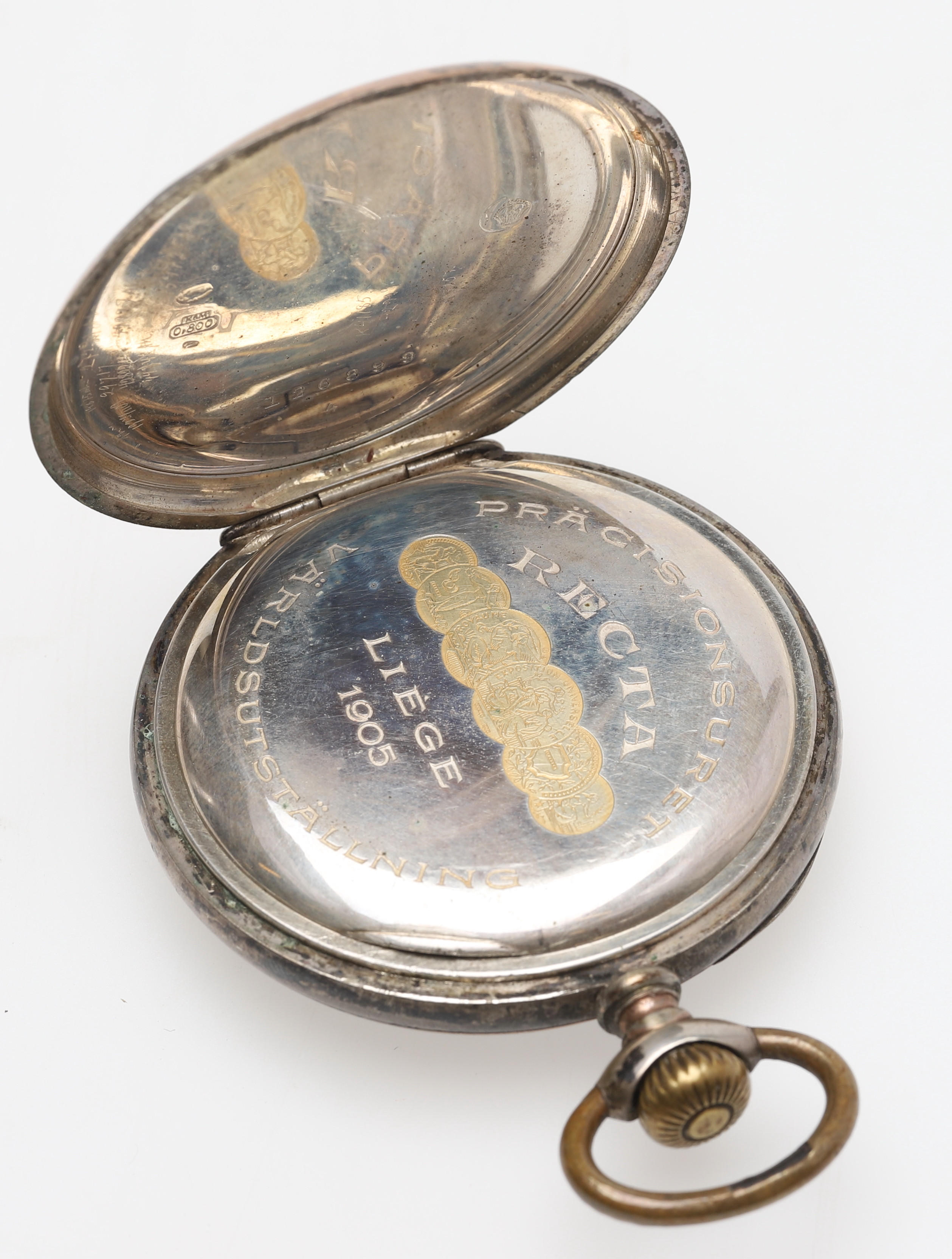 Images for 2557490. POCKET WATCH, silver, Recta, Liege 1905, Precision ...