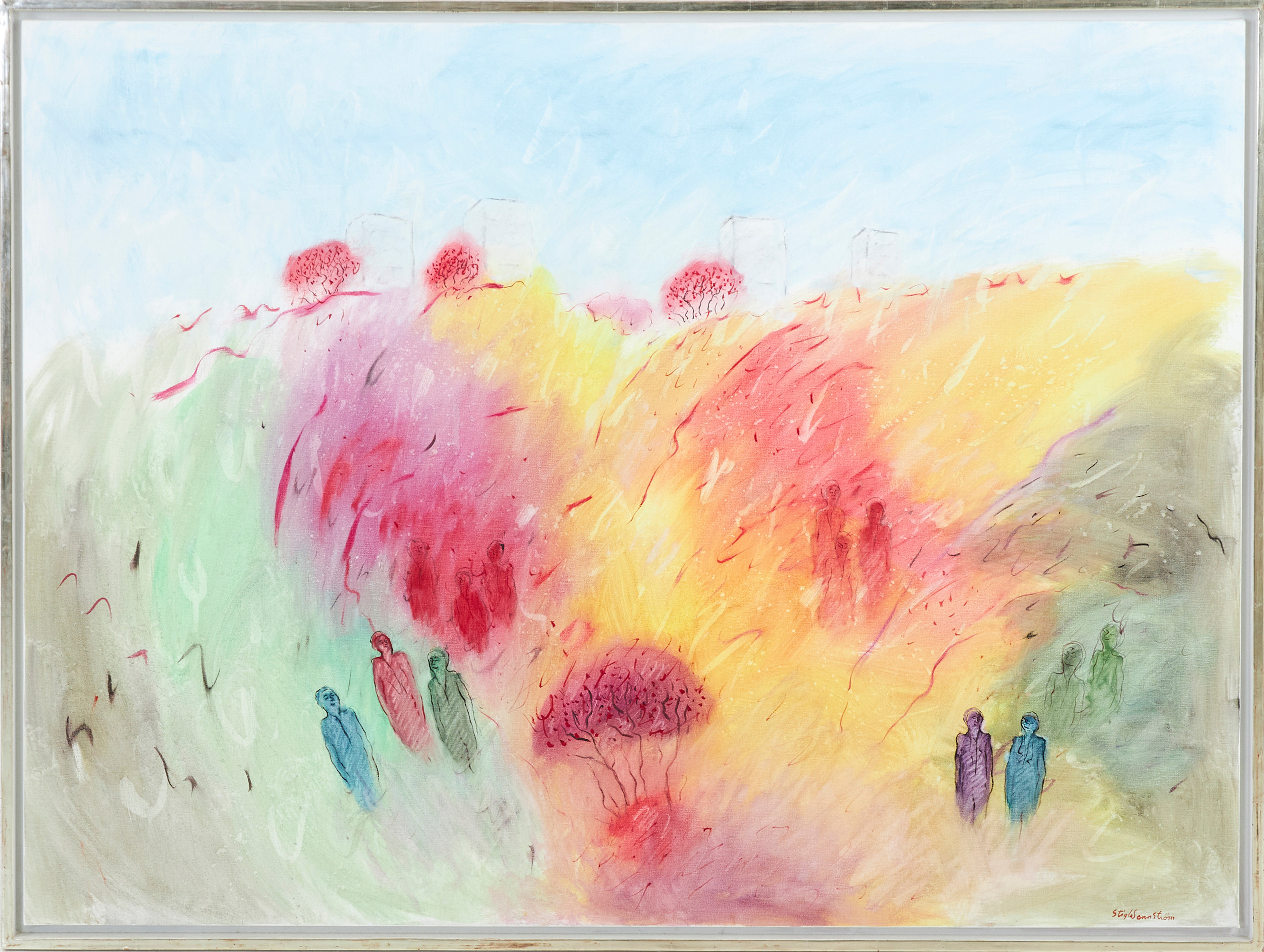 Images for 2559904. STIG WENNSTRÖM (F. 1938). Colorful suburb, oil on ...