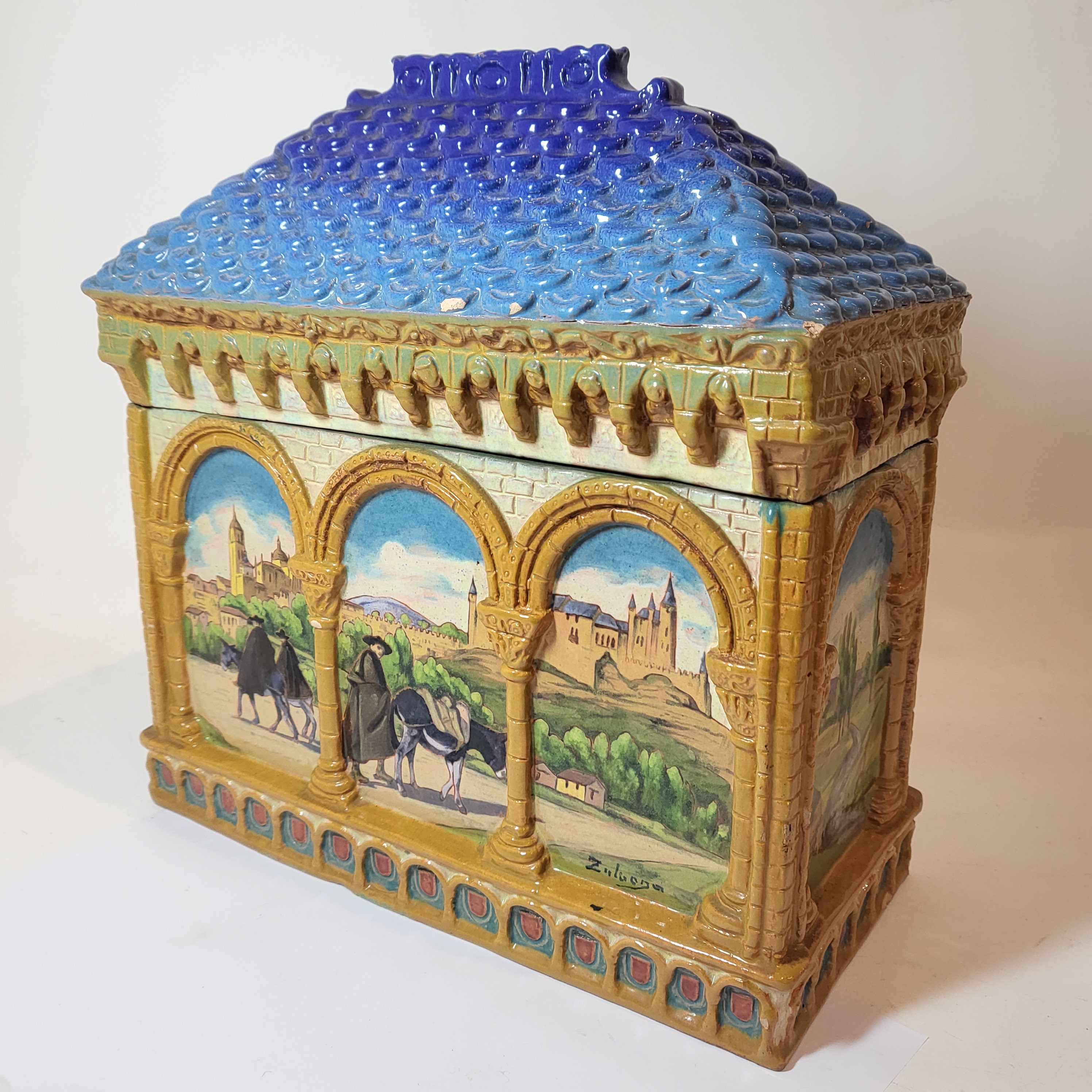 Images for 2560066. DANIEL ZULOAGA BONETA. GLAZED CERAMIC CHEST WITH ...