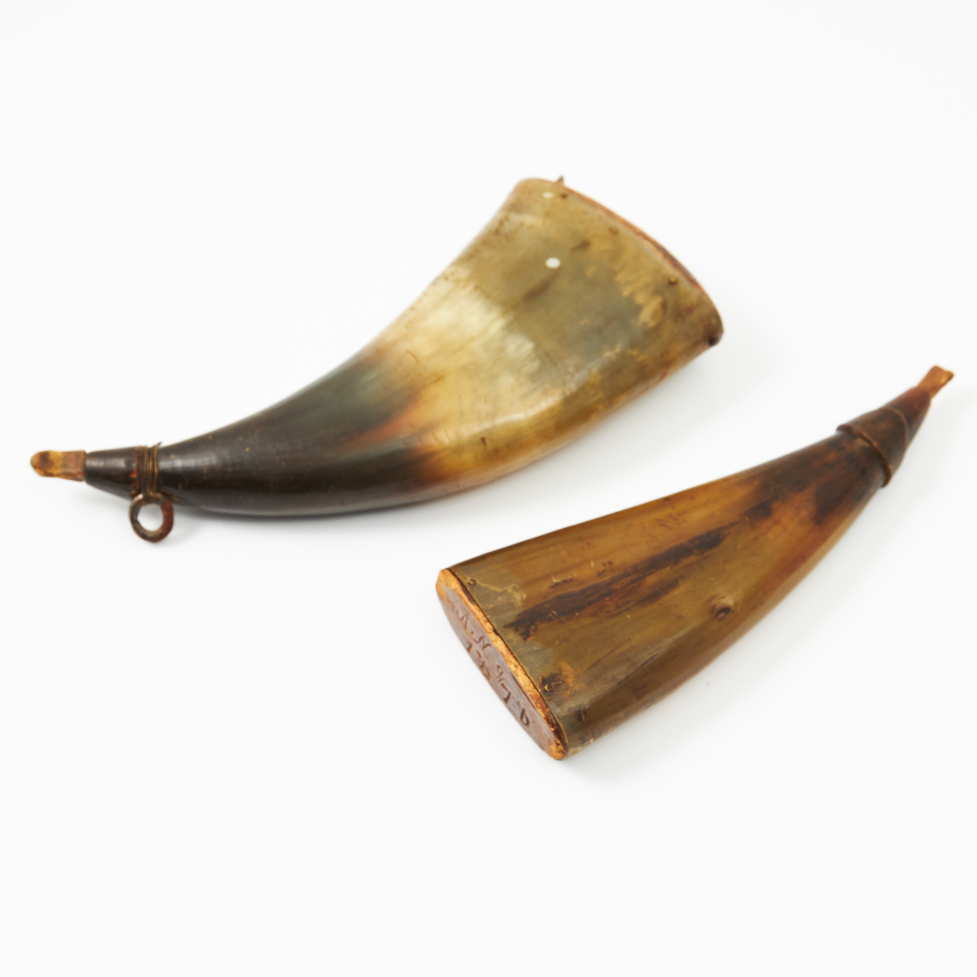 Images for 2565652. POWDER HORN, 2 pcs., 18th century, pressed cow horn ...