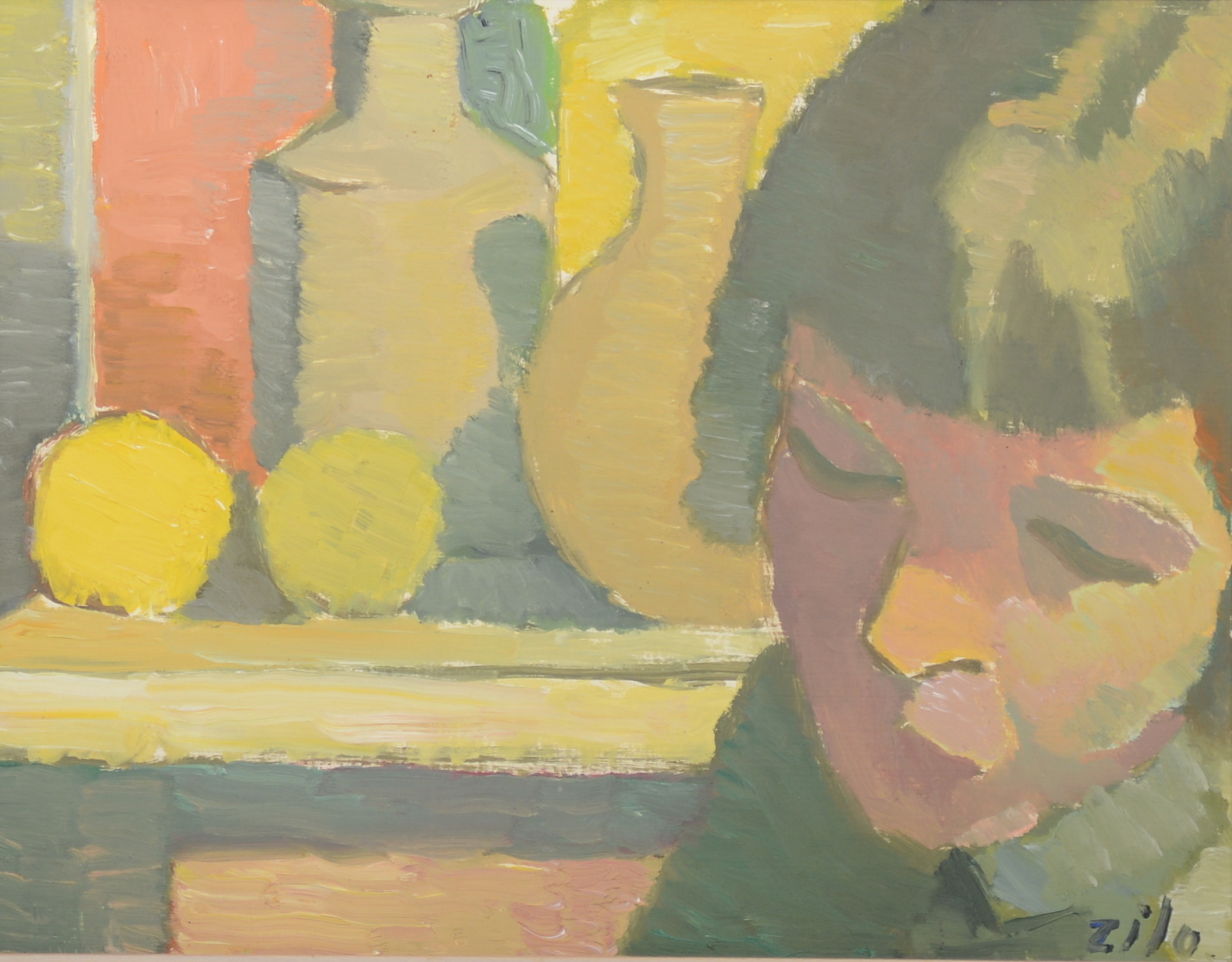 GUNNAR ZILO. Olja på pannå. Konst - Måleri - Auctionet