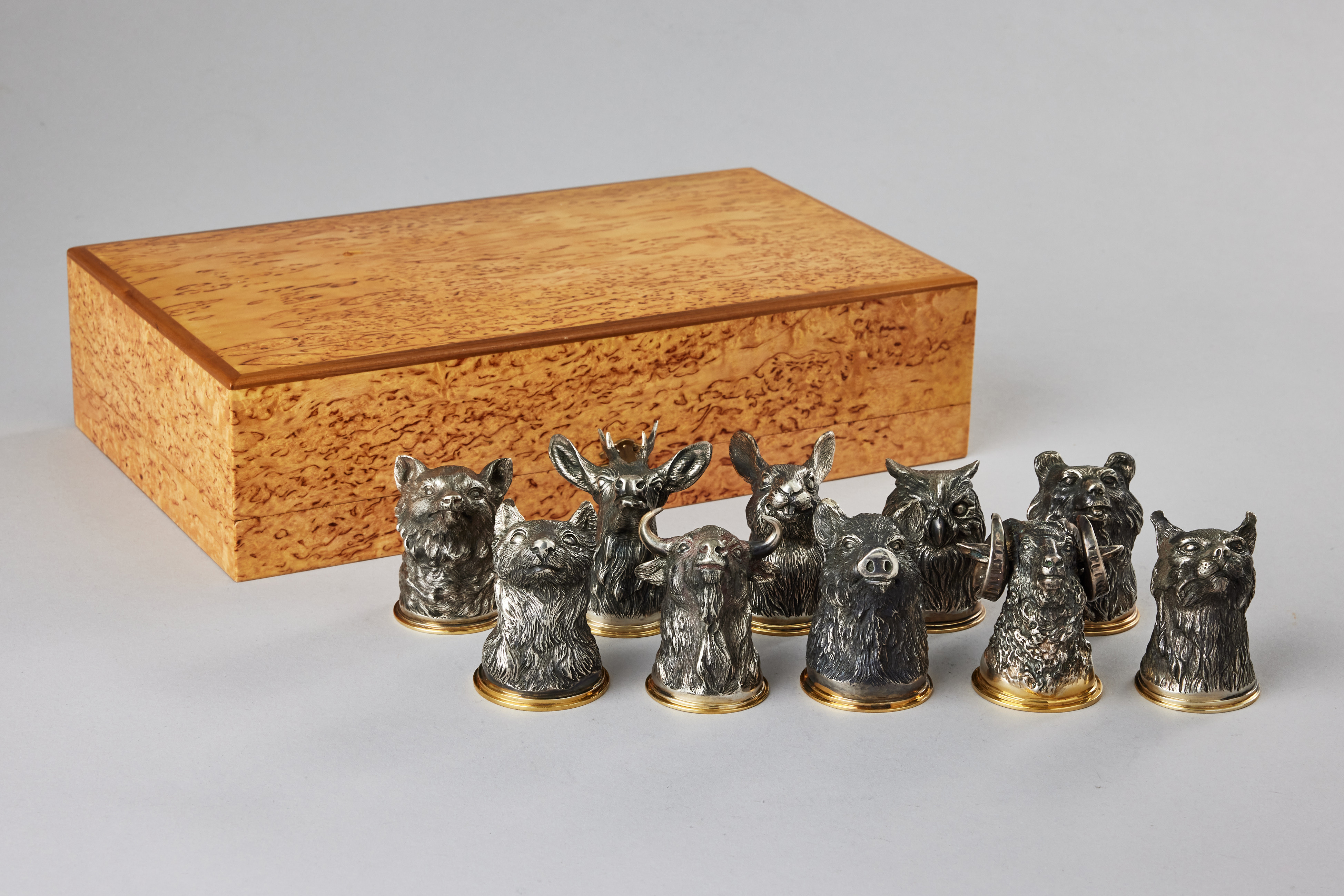 Images for 2570950. A set of ten Russian parcel-gilt silver stirrup ...