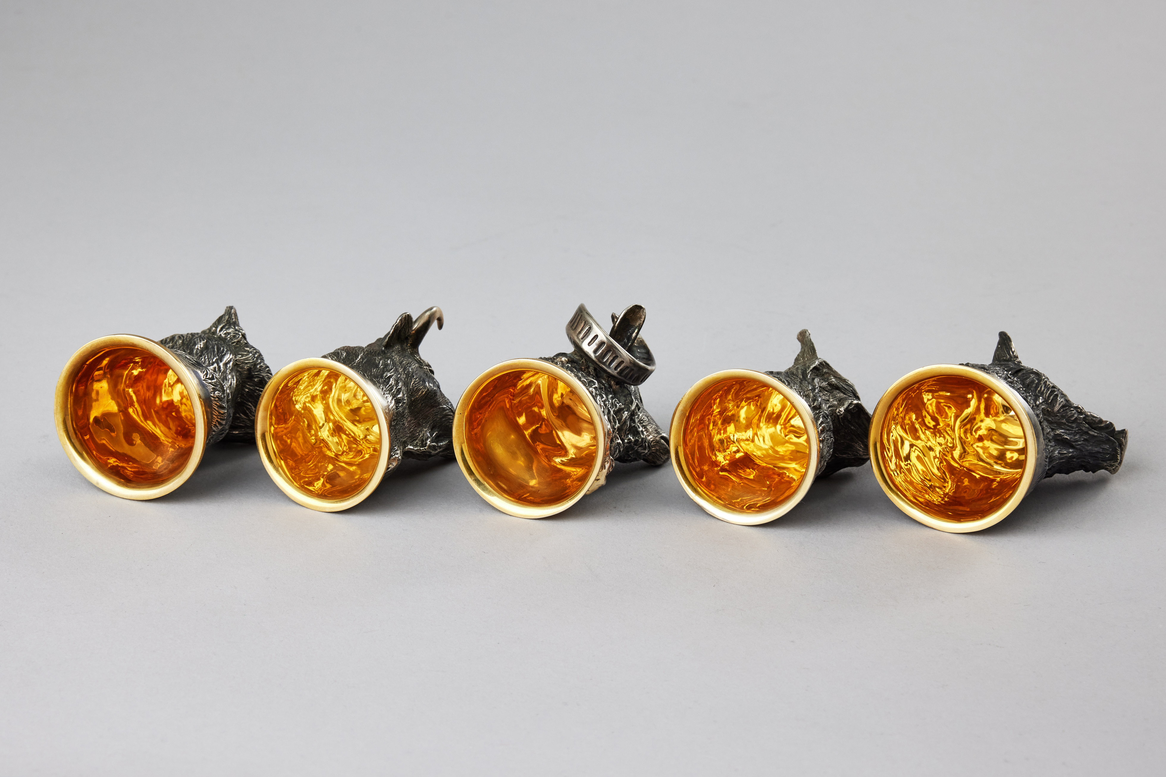 Images for 2570950. A set of ten Russian parcel-gilt silver stirrup ...